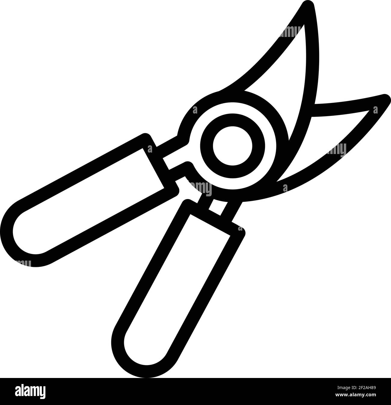 Steel secateurs icon. Outline steel secateurs vector icon for web ...