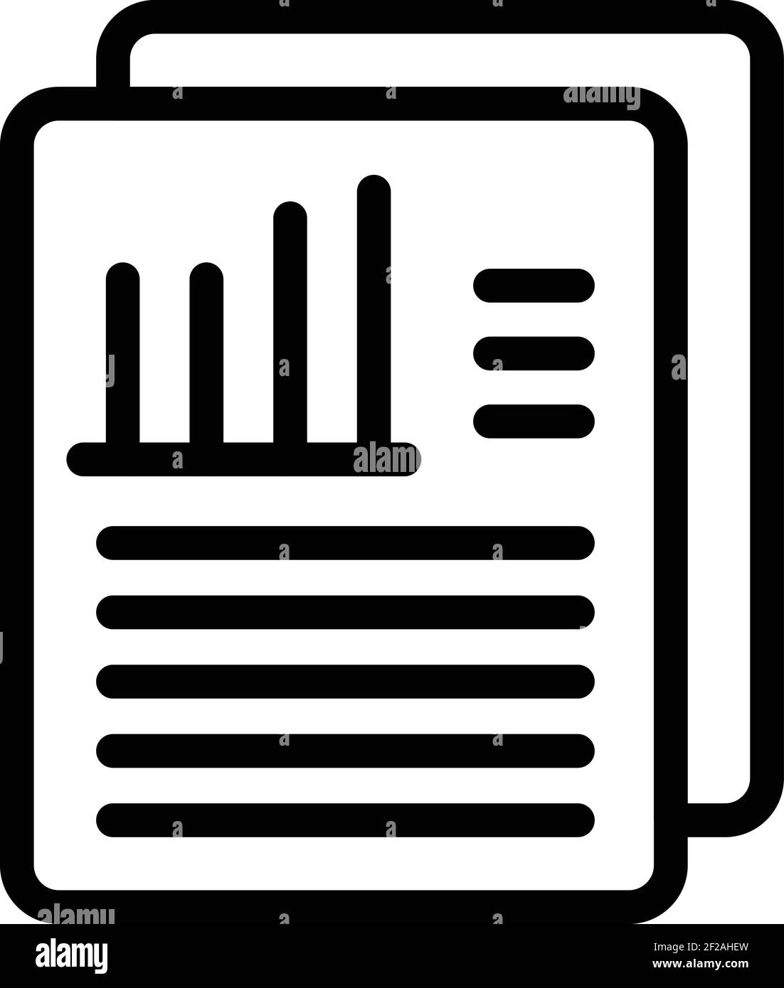 Career report icon. Outline career report vector icon for web design ...