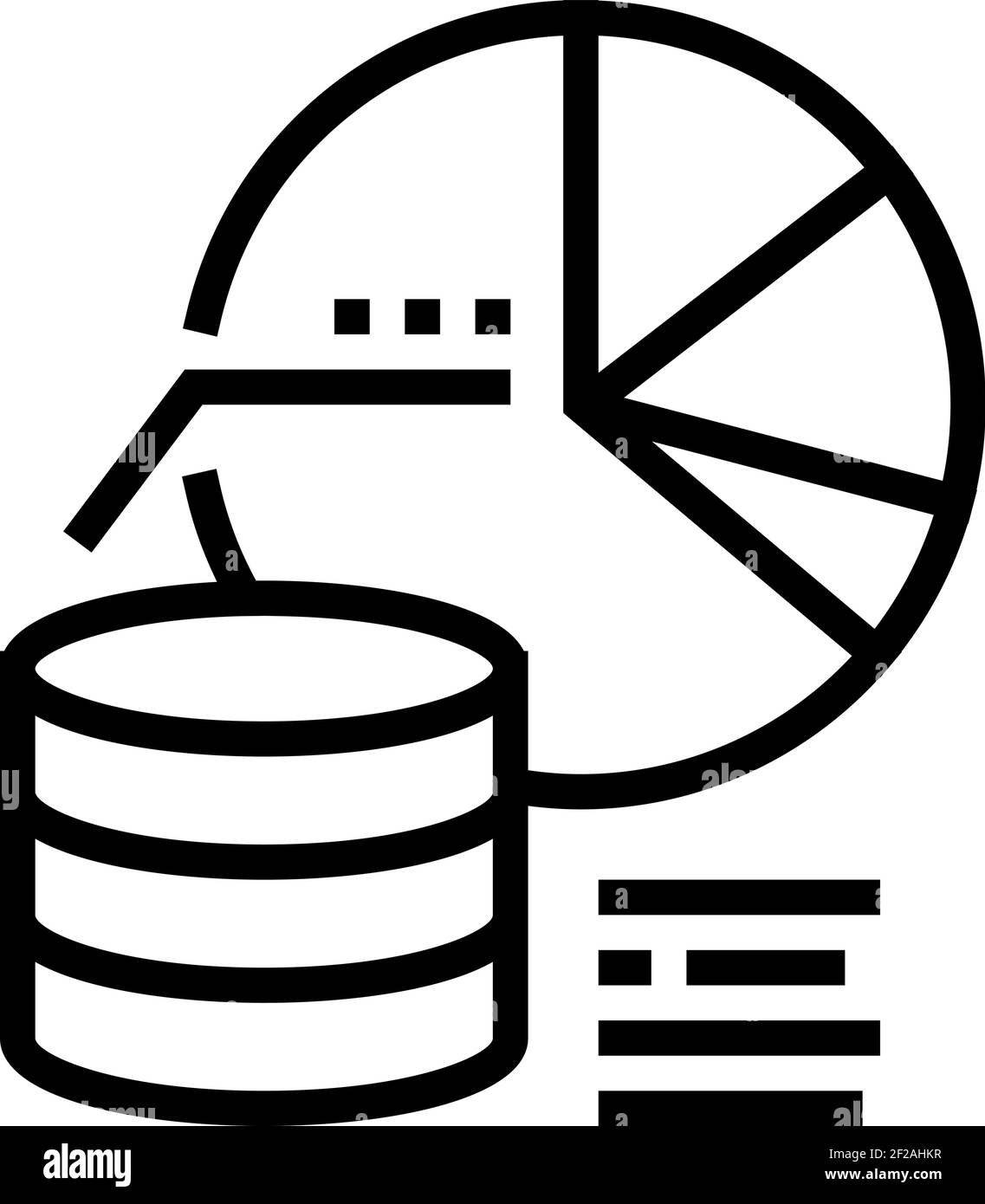 visualization digital processing line icon vector illustration Stock ...