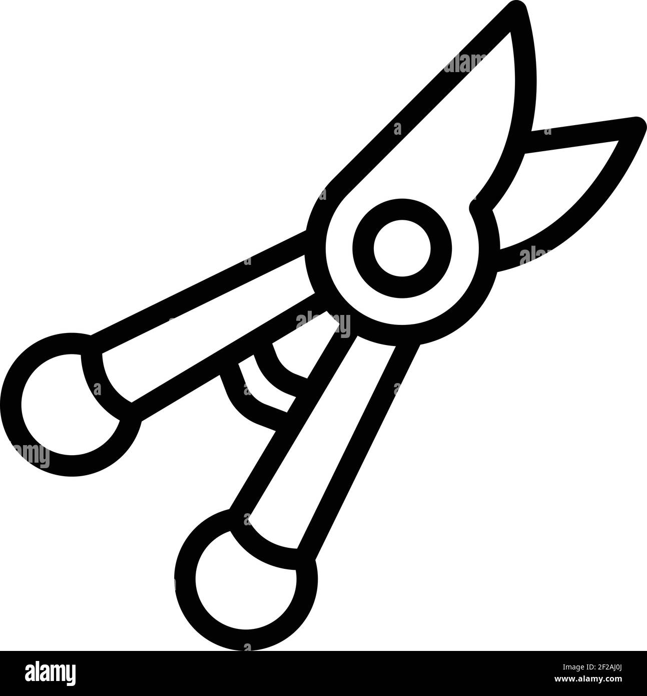 Bush secateurs icon. Outline bush secateurs vector icon for web design ...