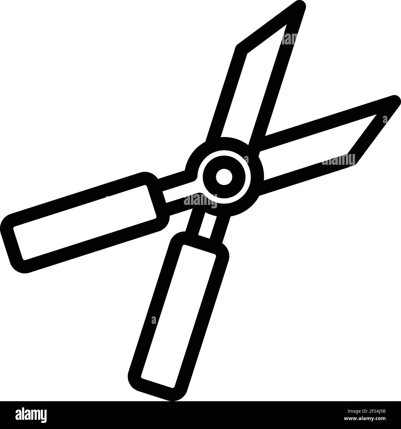 Farm secateurs icon. Outline farm secateurs vector icon for web design ...