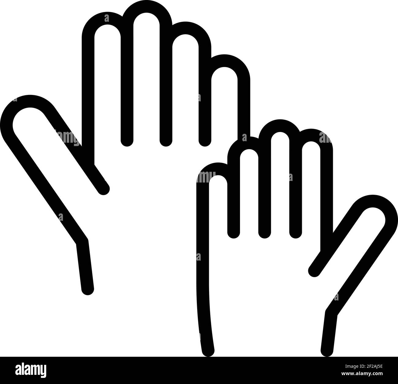Hand up vote icon. Outline hand up vote vector icon for web design ...