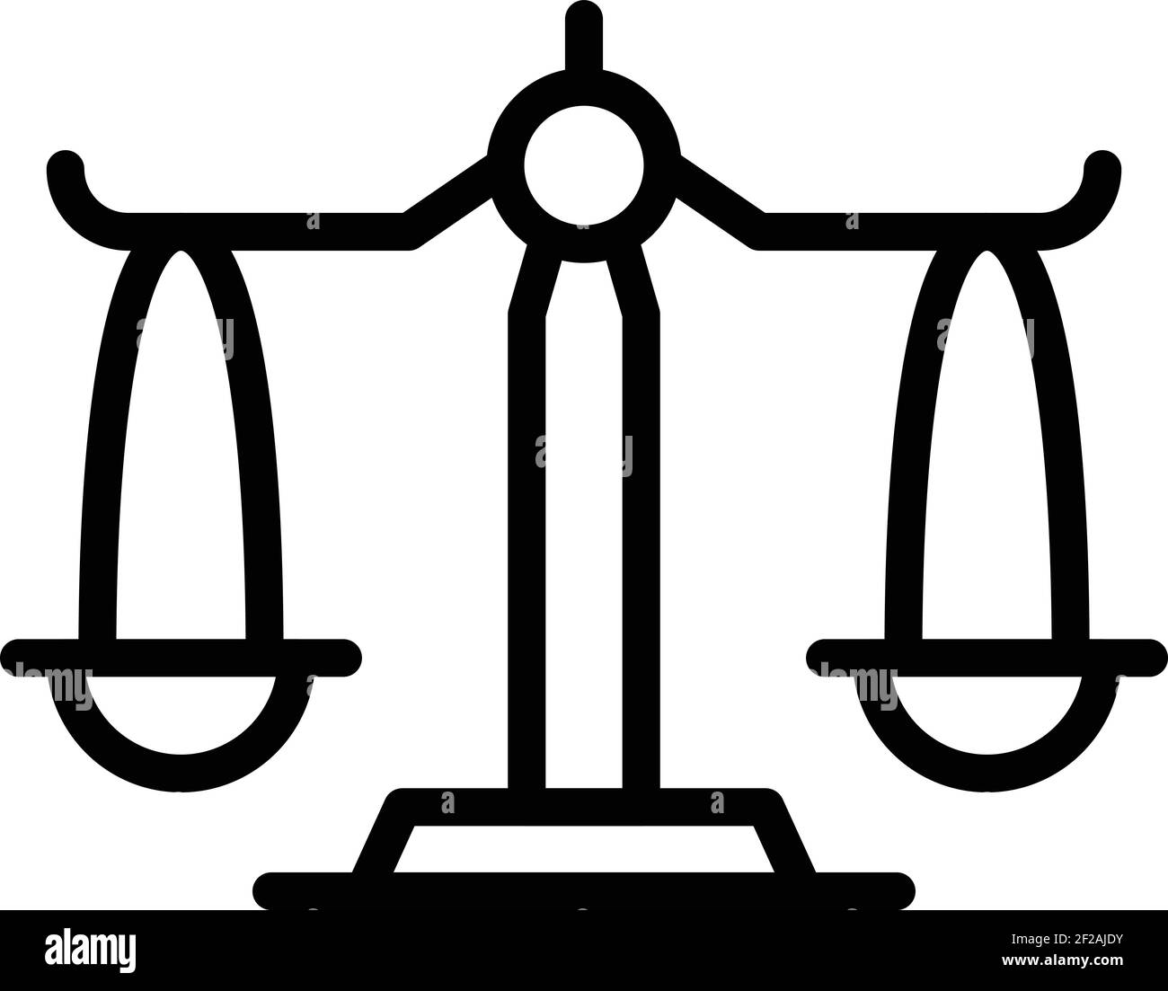 Democracy scale icon. Outline democracy scale vector icon for web ...