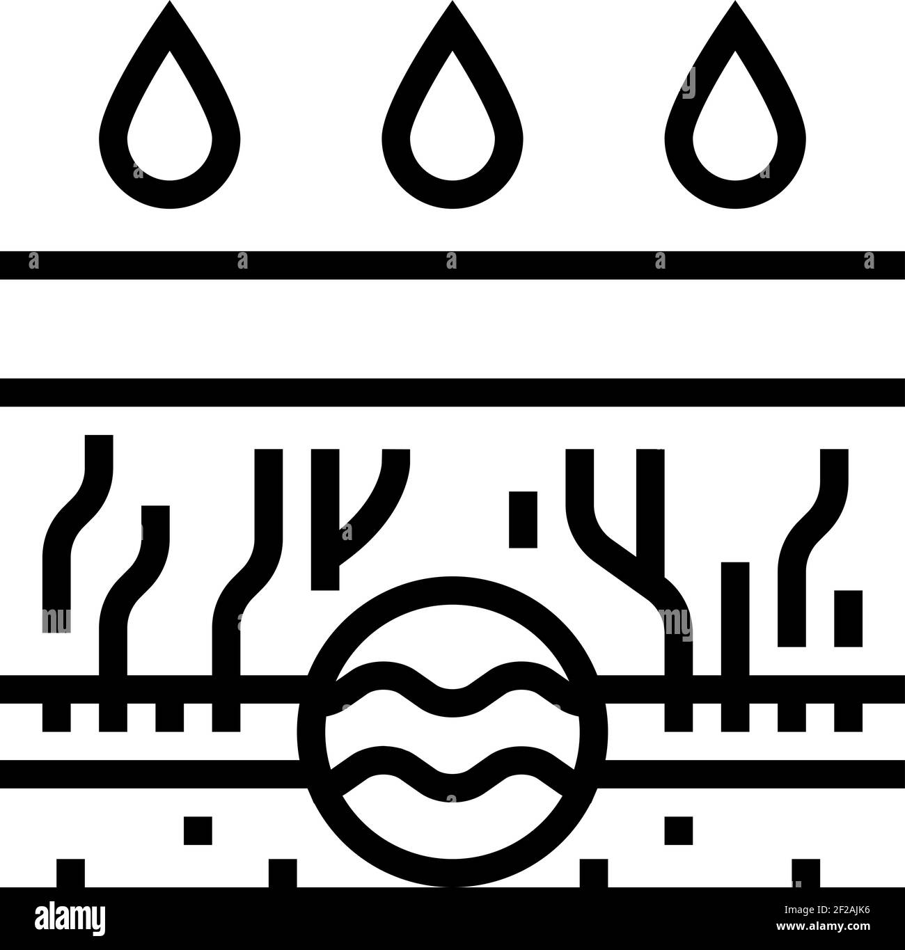 rain gutter drainage system line icon vector illustration Stock Vector ...