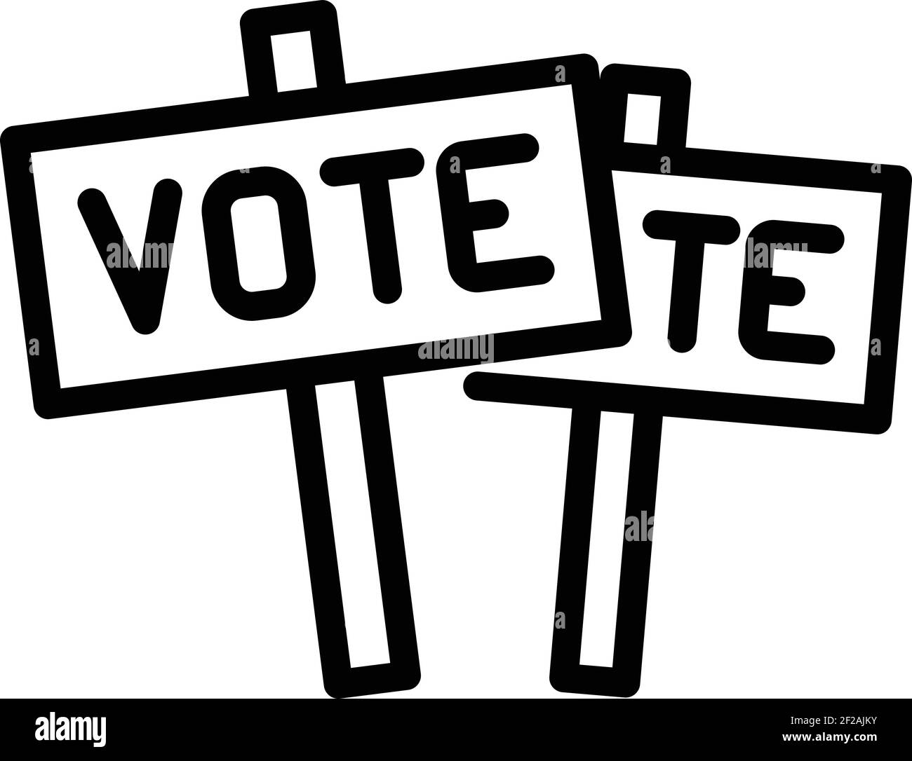 Vote protest icon. Outline vote protest vector icon for web design ...