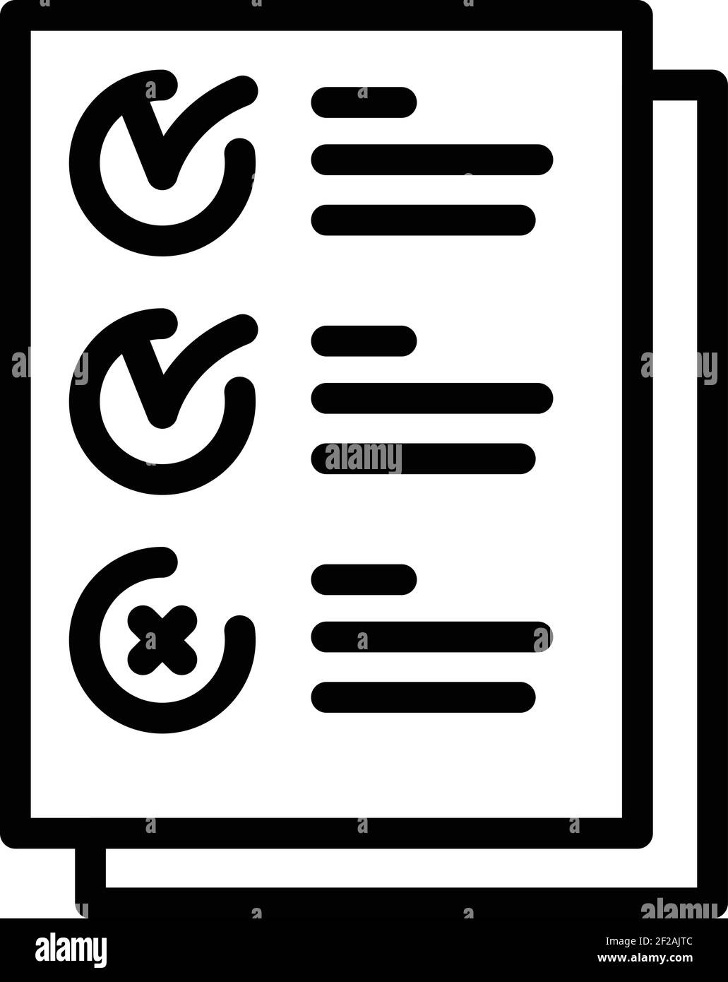 Election form icon. Outline election form vector icon for web design ...