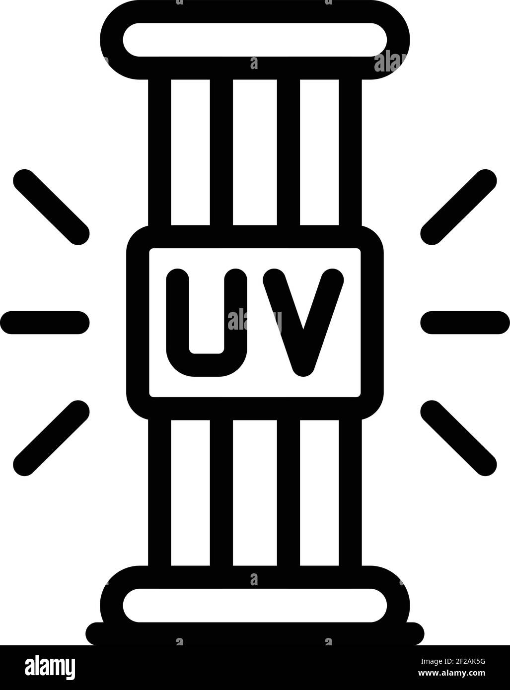 Portable uv lamp icon. Outline portable uv lamp vector icon for web ...