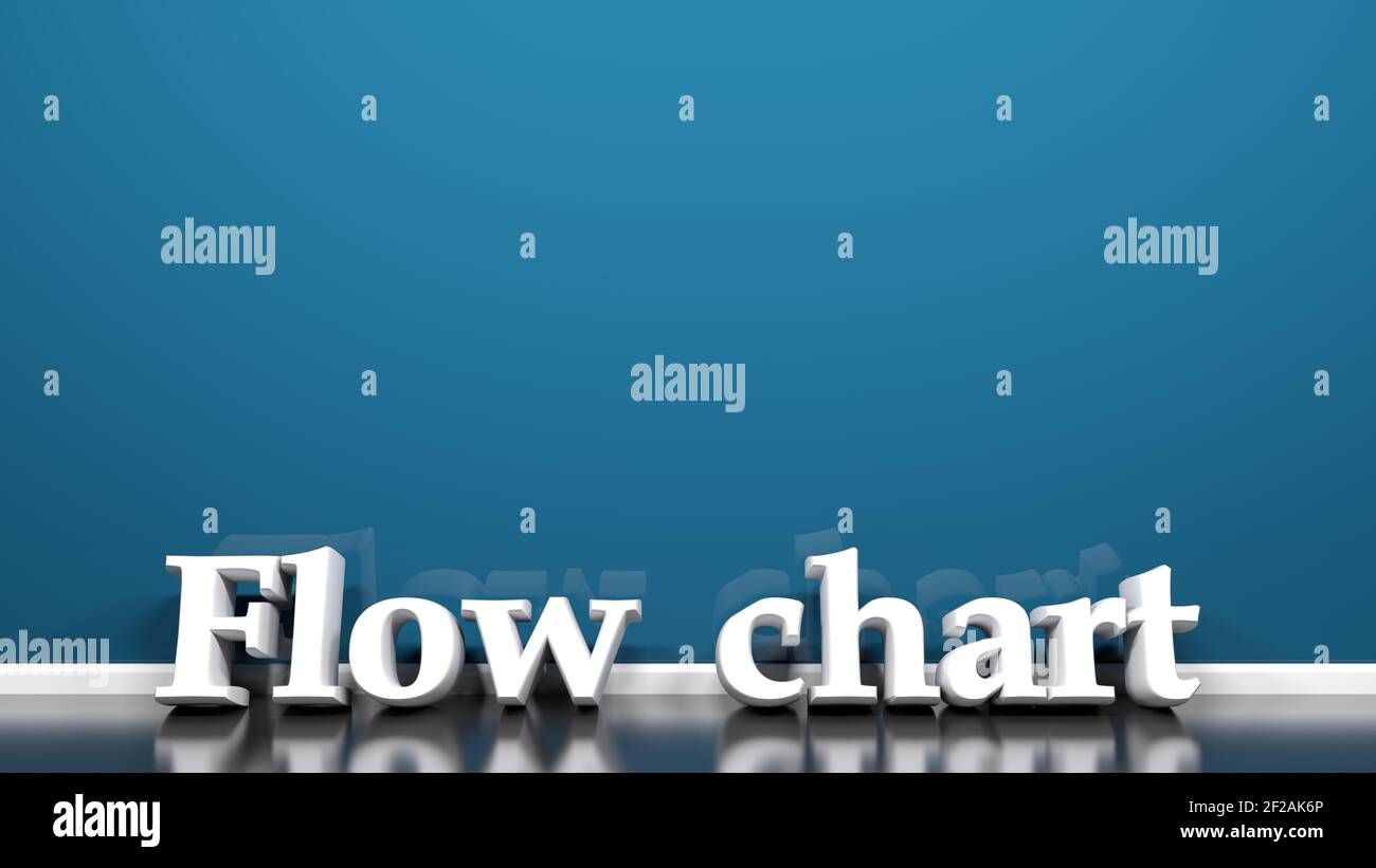 Flow chart blue background page - 3D rendering illustration Stock Photo ...