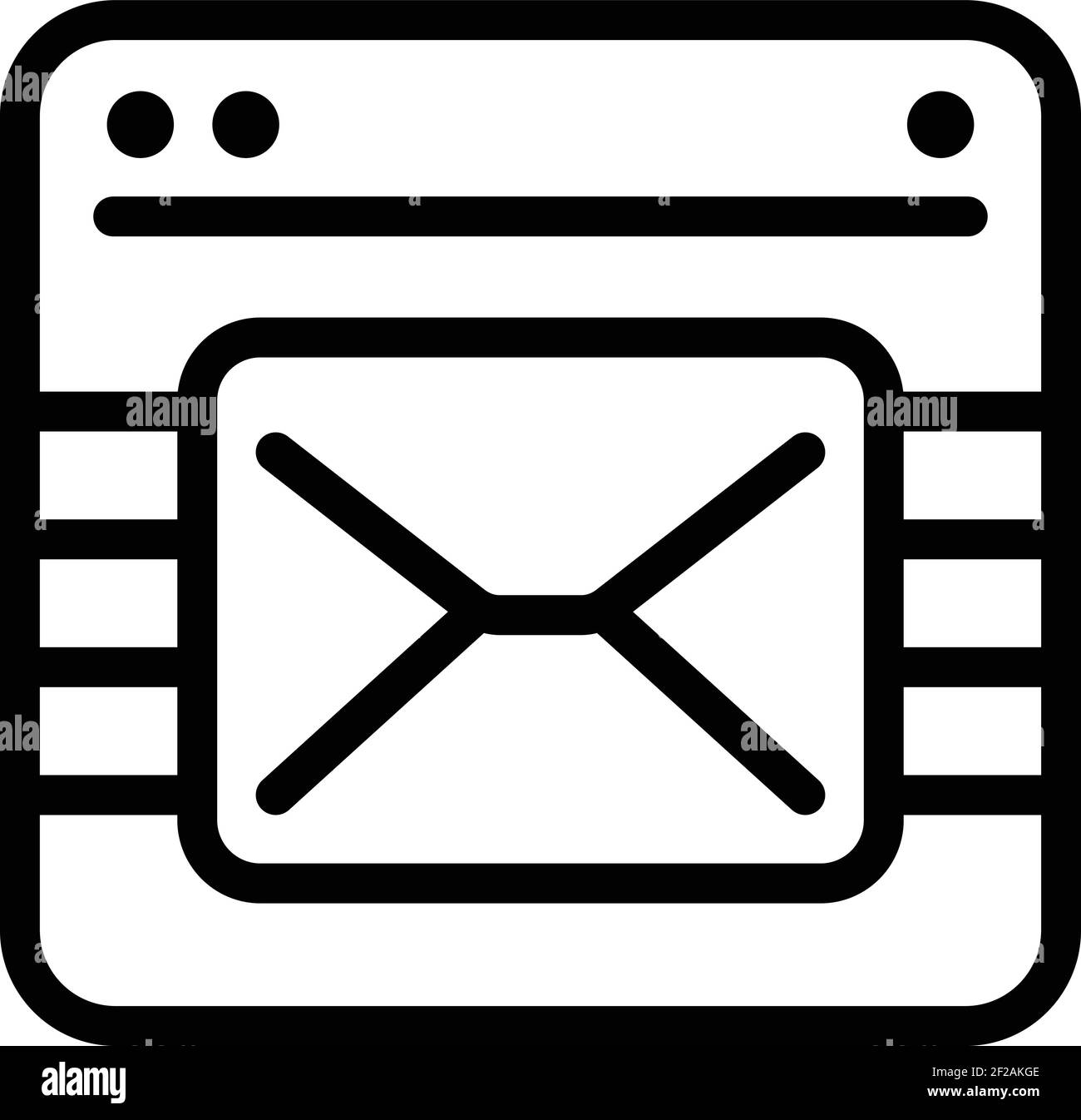 Email campaign icon. Outline email campaign vector icon for web design ...