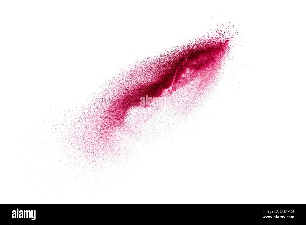 Red colored sand splash against white background Stock Photo - Alamy