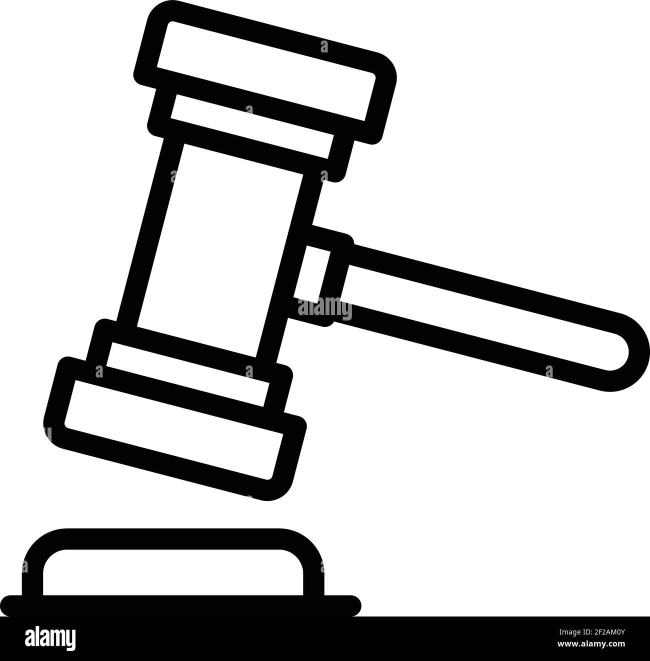 Democracy hammer icon. Outline democracy hammer vector icon for web ...