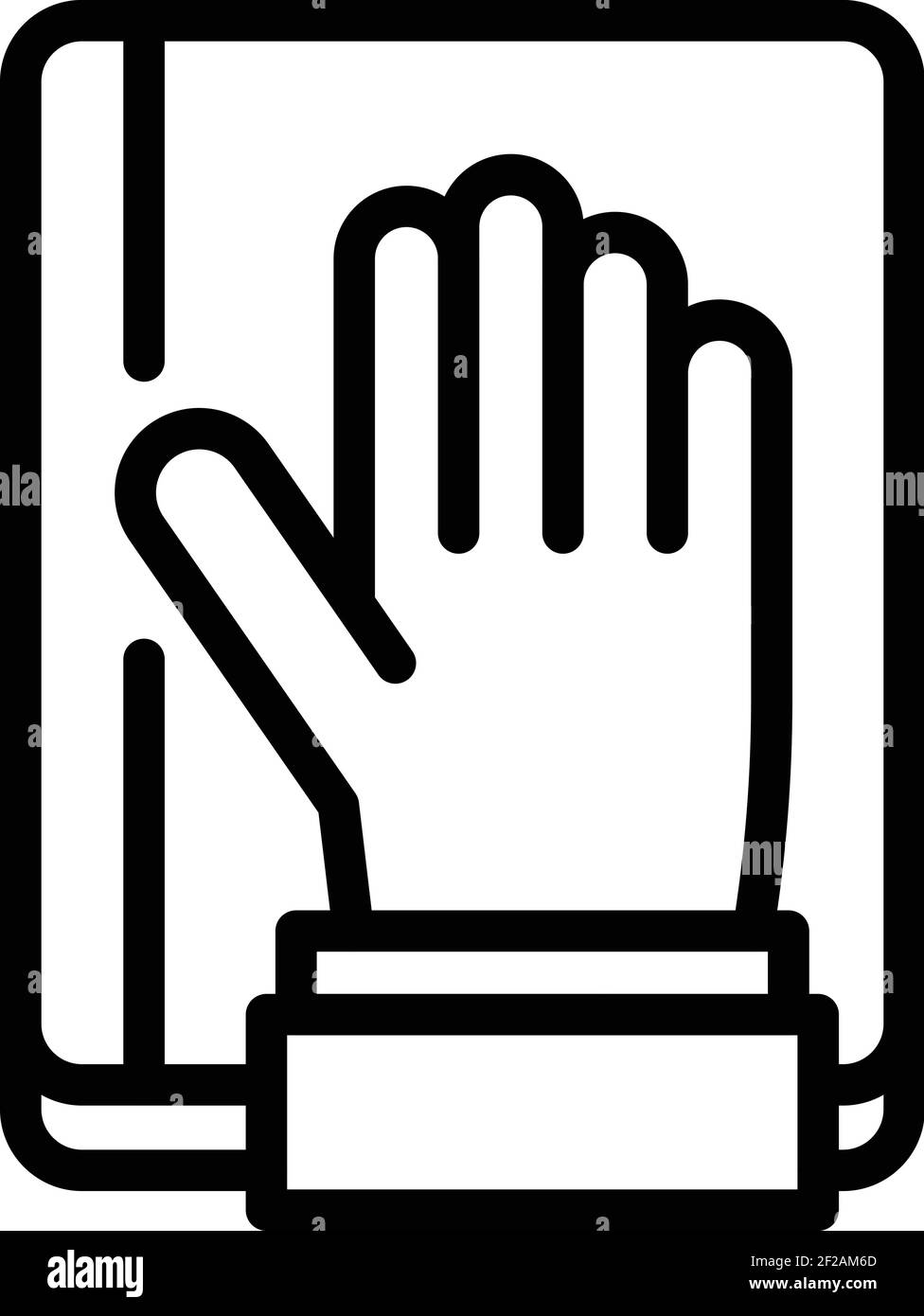 Democracy hand up icon. Outline democracy hand up vector icon for web ...