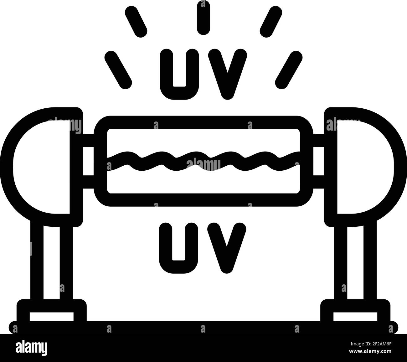 Uv sterilization icon. Outline uv sterilization vector icon for web ...