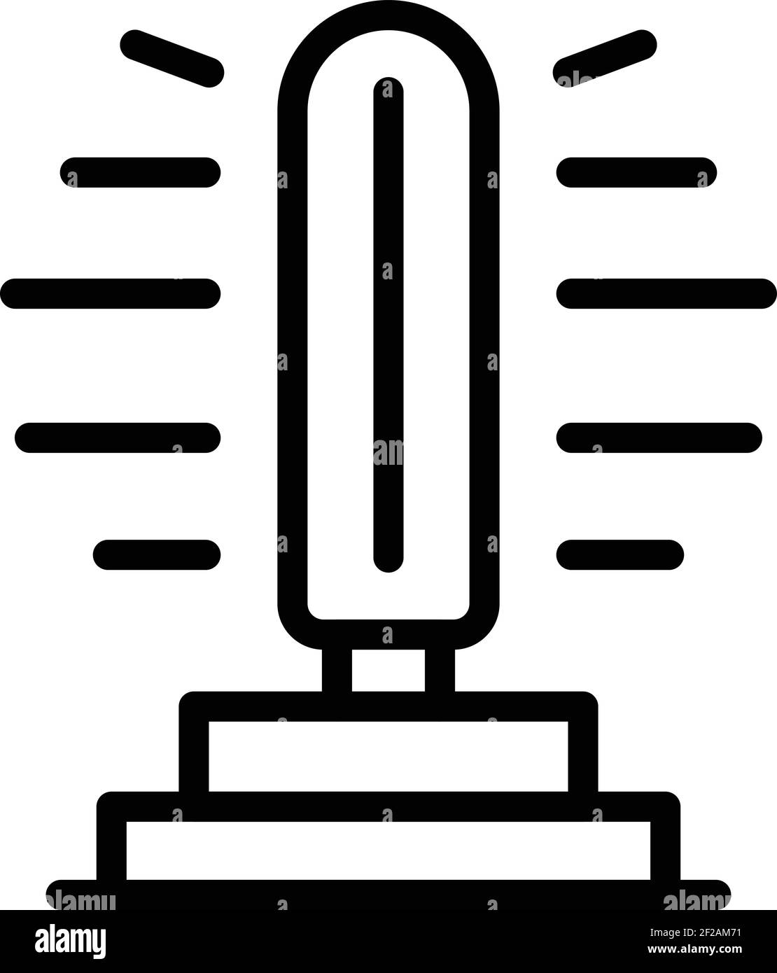 Uv glow light icon. Outline uv glow lightvector icon for web design ...