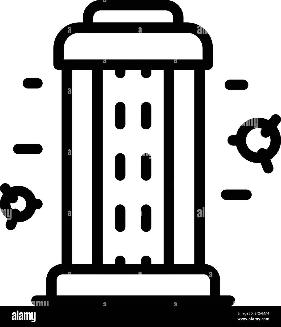 Uv light disinfection icon. Outline uv light disinfection vector icon for web design isolated on ...