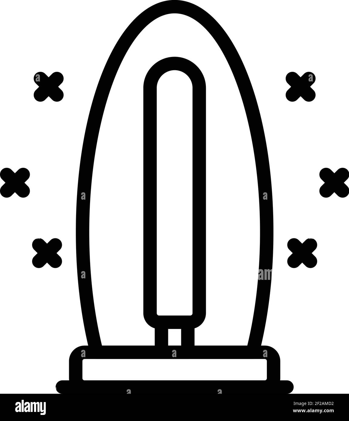 Ultraviolet bulb light icon. Outline ultraviolet bulb light vector icon ...