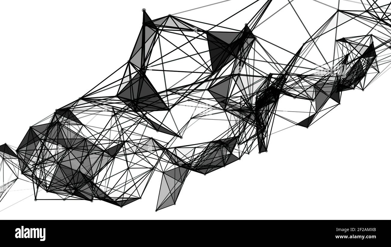 3D illustration - Abstract geometric polygonal structure Stock Photo ...