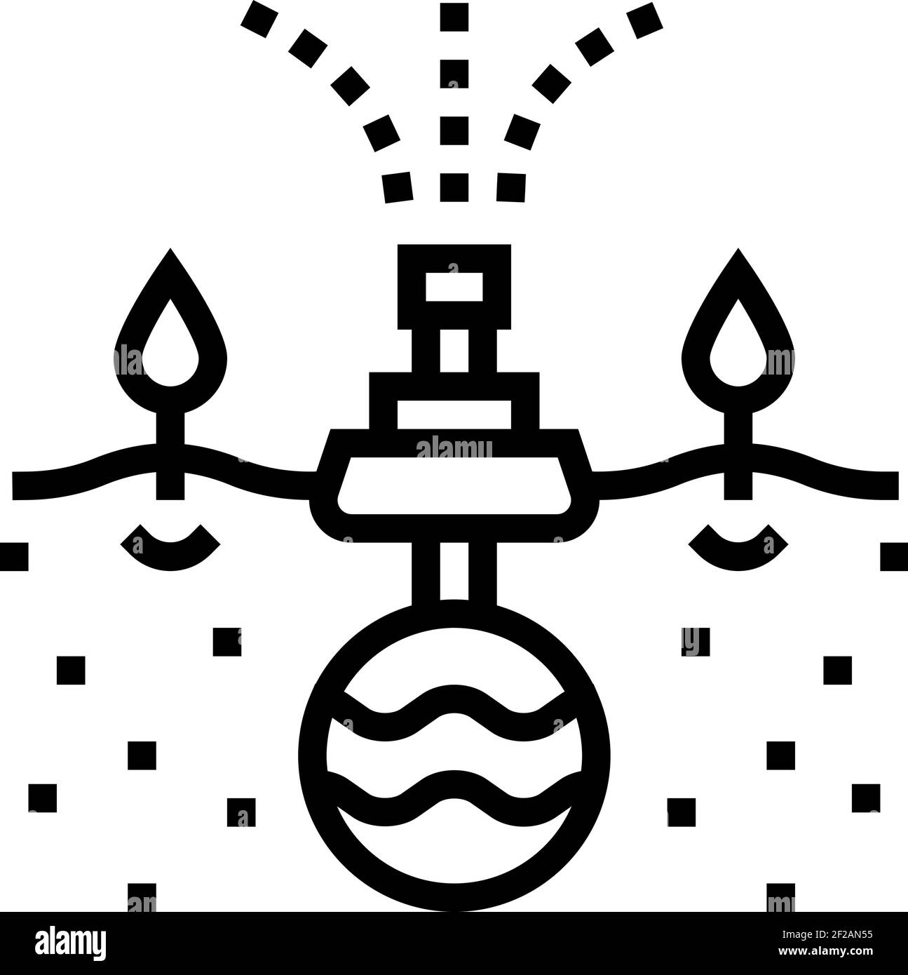 irrigation system from drain line icon vector illustration Stock Vector ...