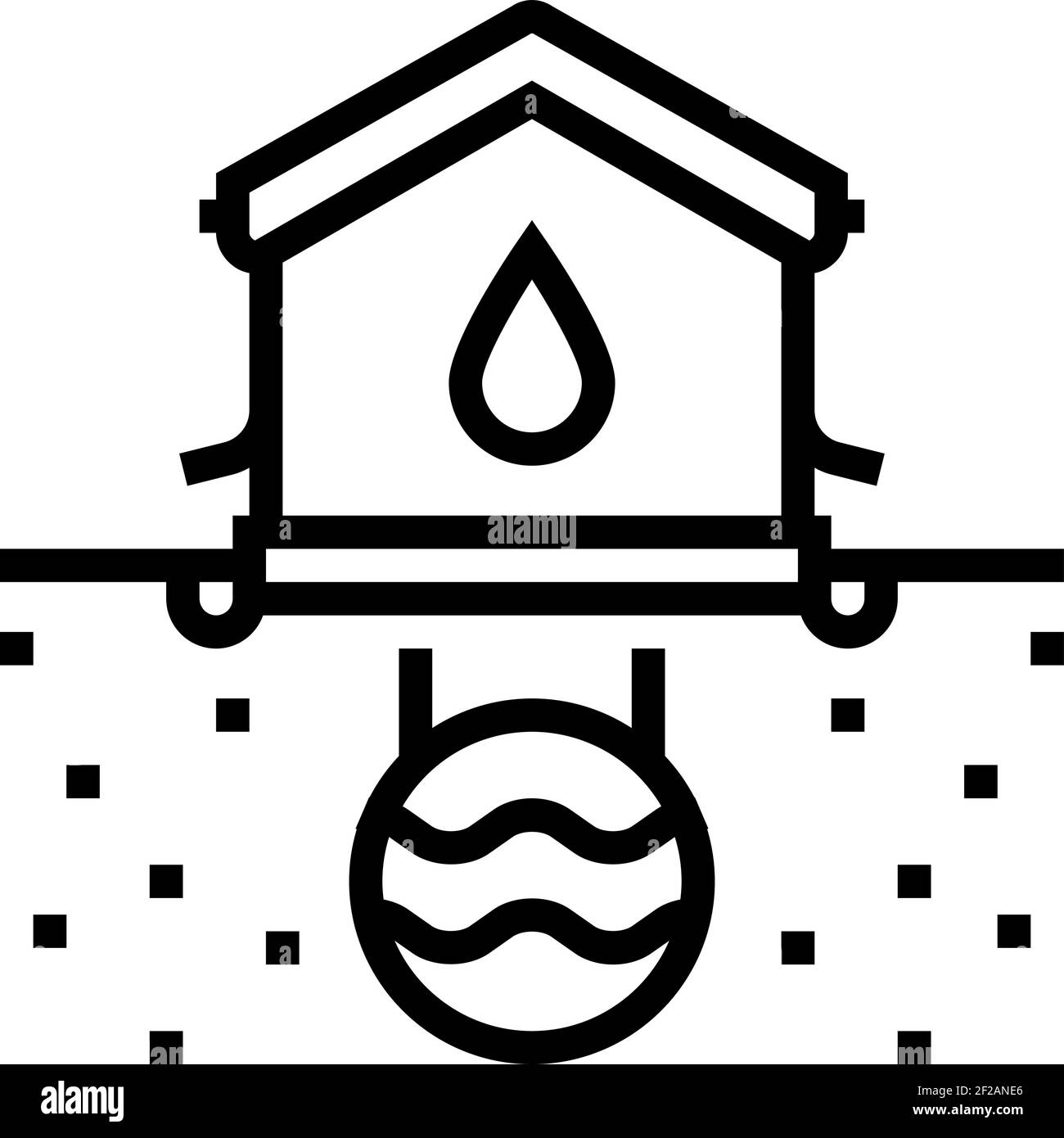 house drainage system line icon vector illustration Stock Vector Image ...