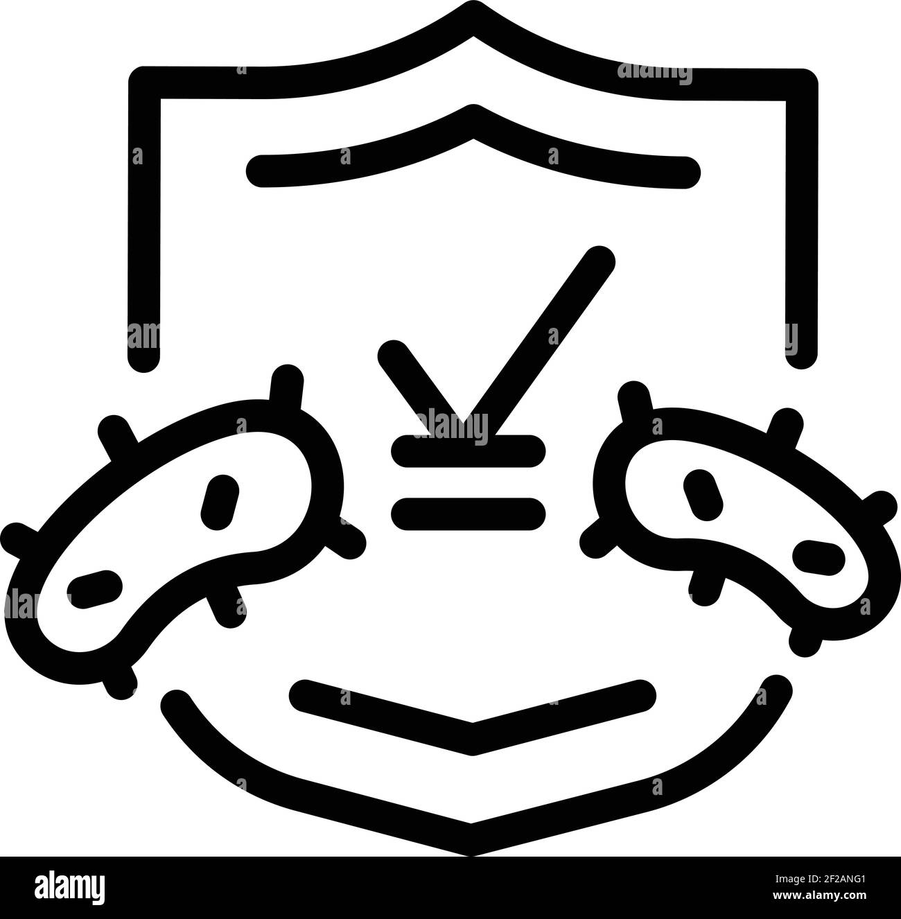 Healthcare shield icon. Outline healthcare shield vector icon for web ...