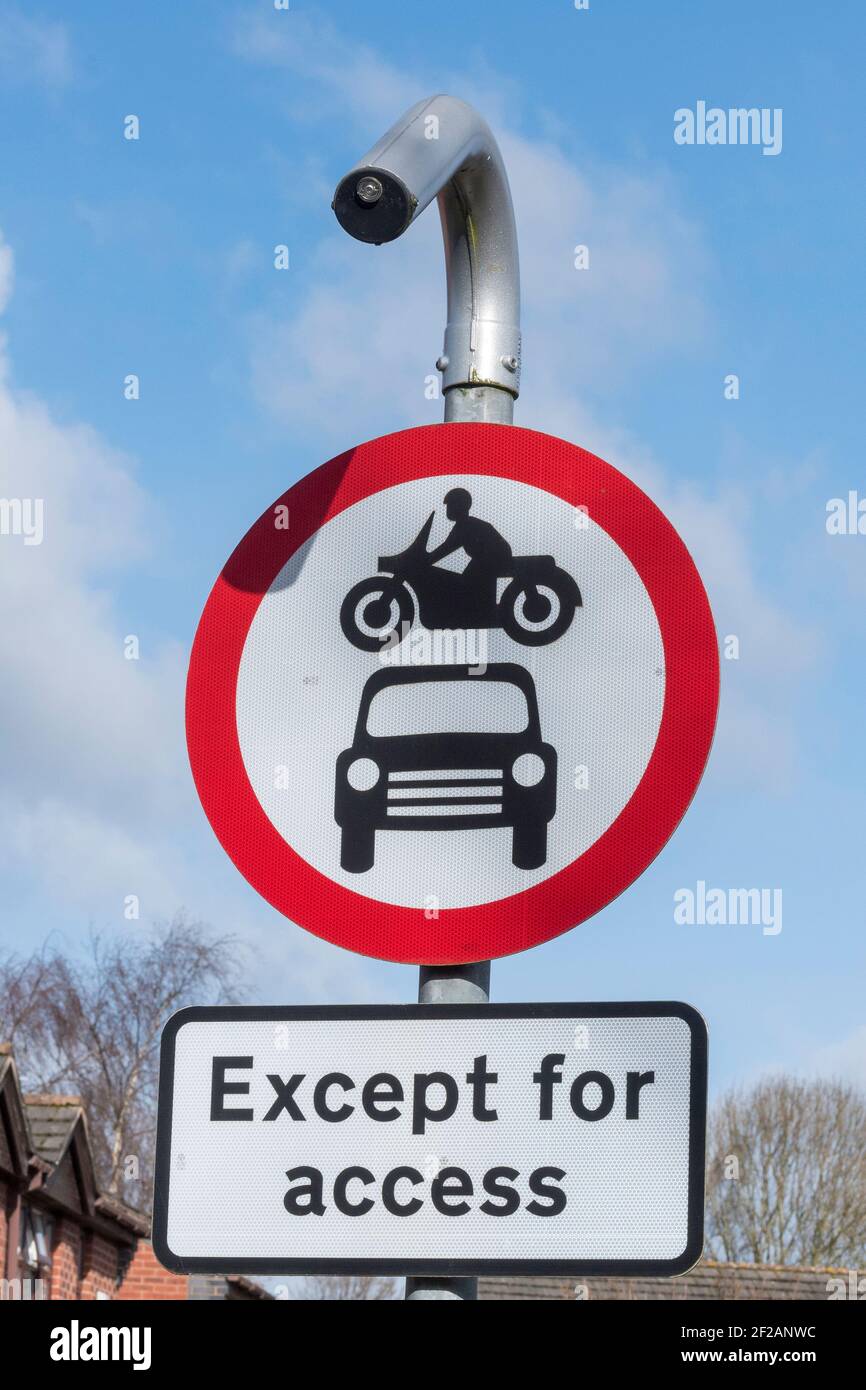 Access prohibited road sign Stock Photo - Alamy