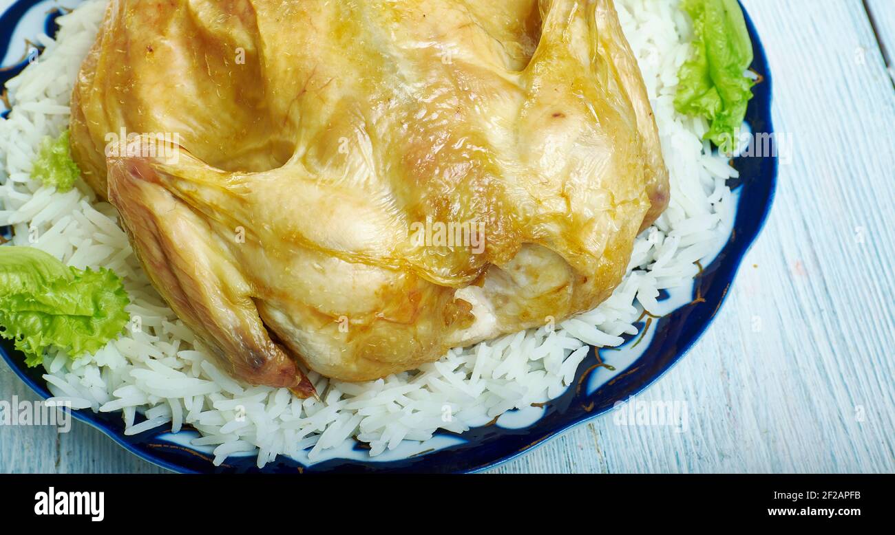 Morgh e shekam por, Iranian Stuffed Chicken Stock Photo - Alamy