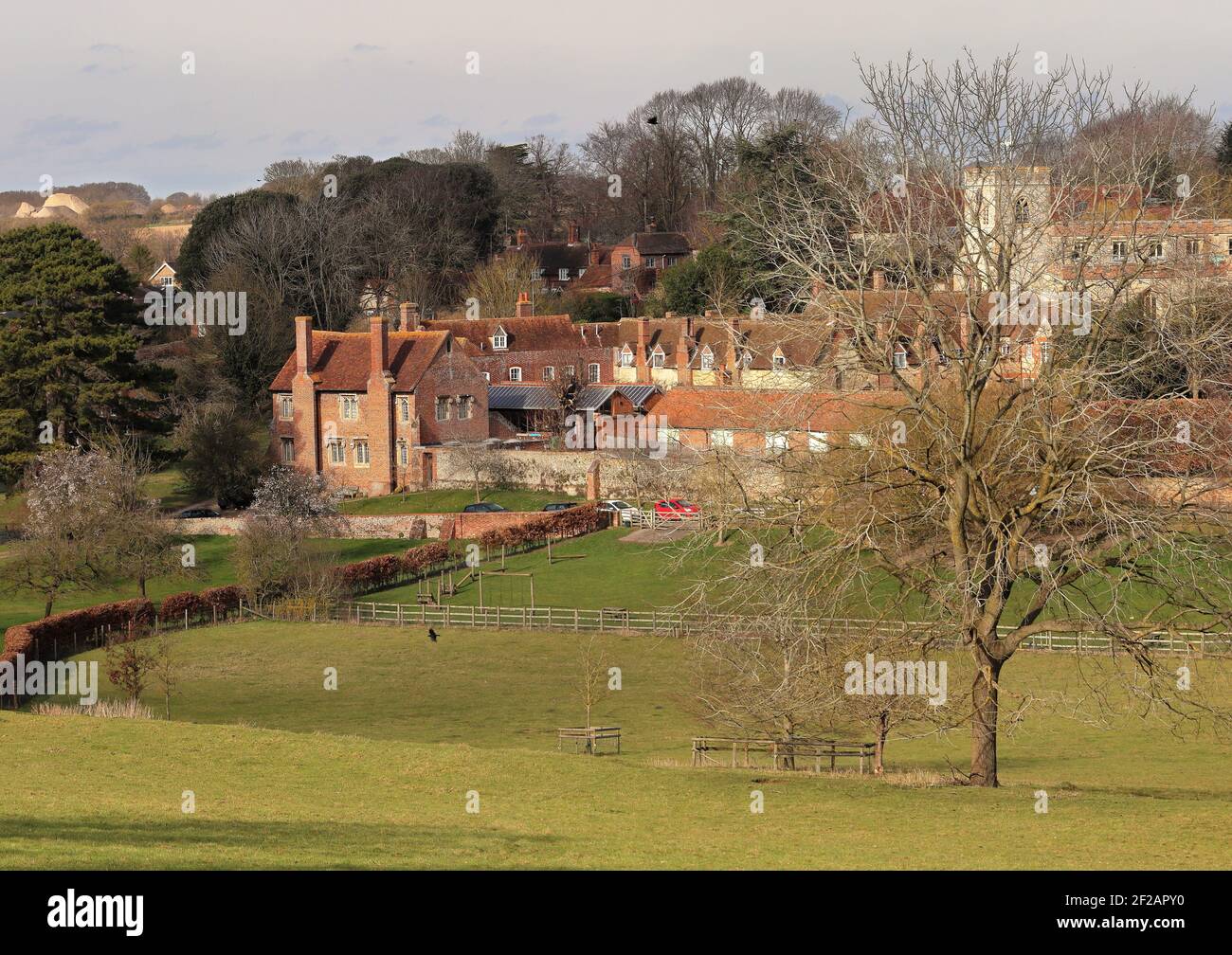 An English Rural Landscape in the Chiltern Hills in South Oxfordshire ...