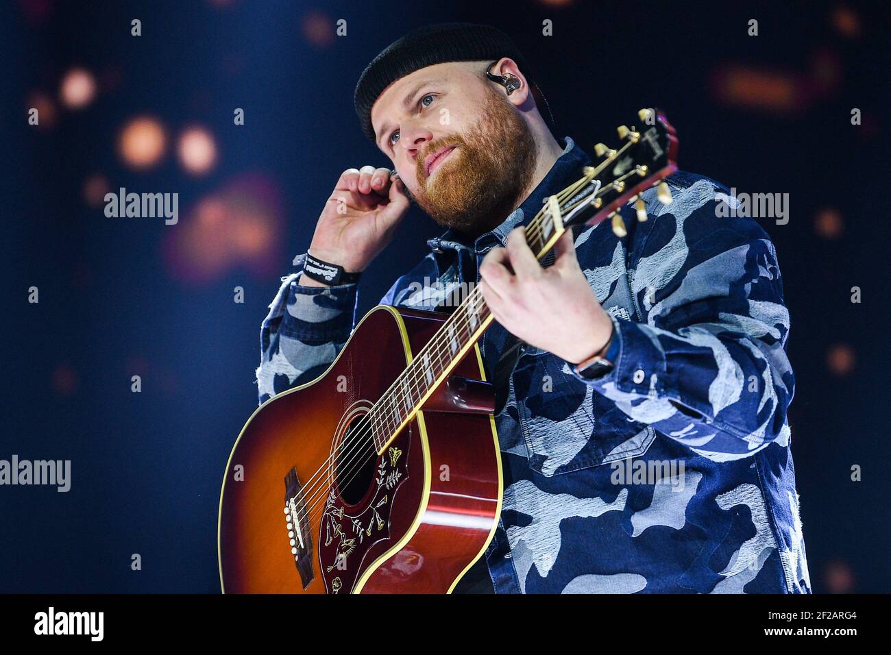 London, United Kingdom. 8th December 2019. Tom Walker of The Script ...