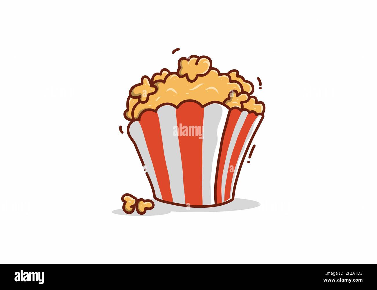 Simple illustration of pop corn design Stock Vector Image & Art - Alamy