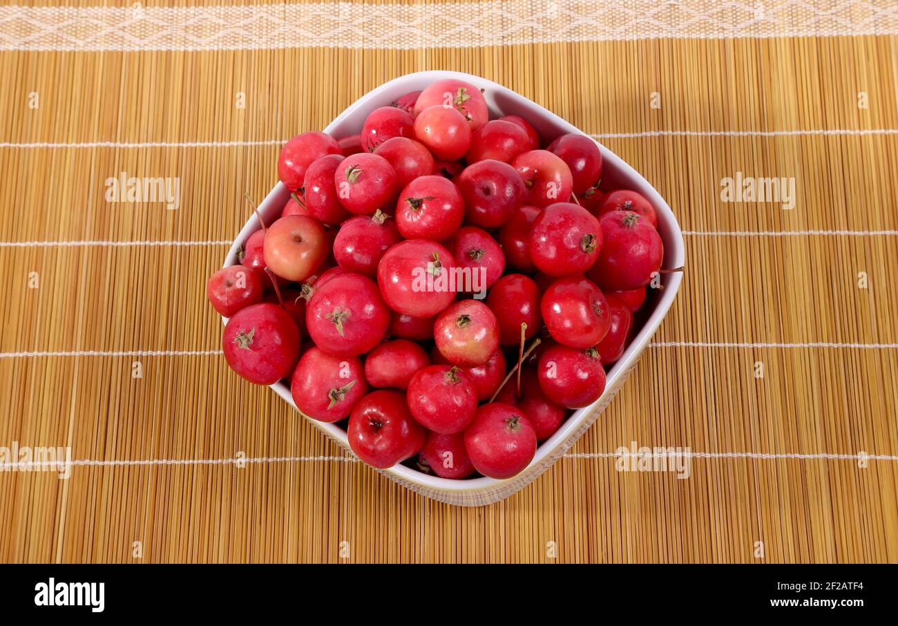 Still-life with fresh small red apples Stock Photo - Alamy