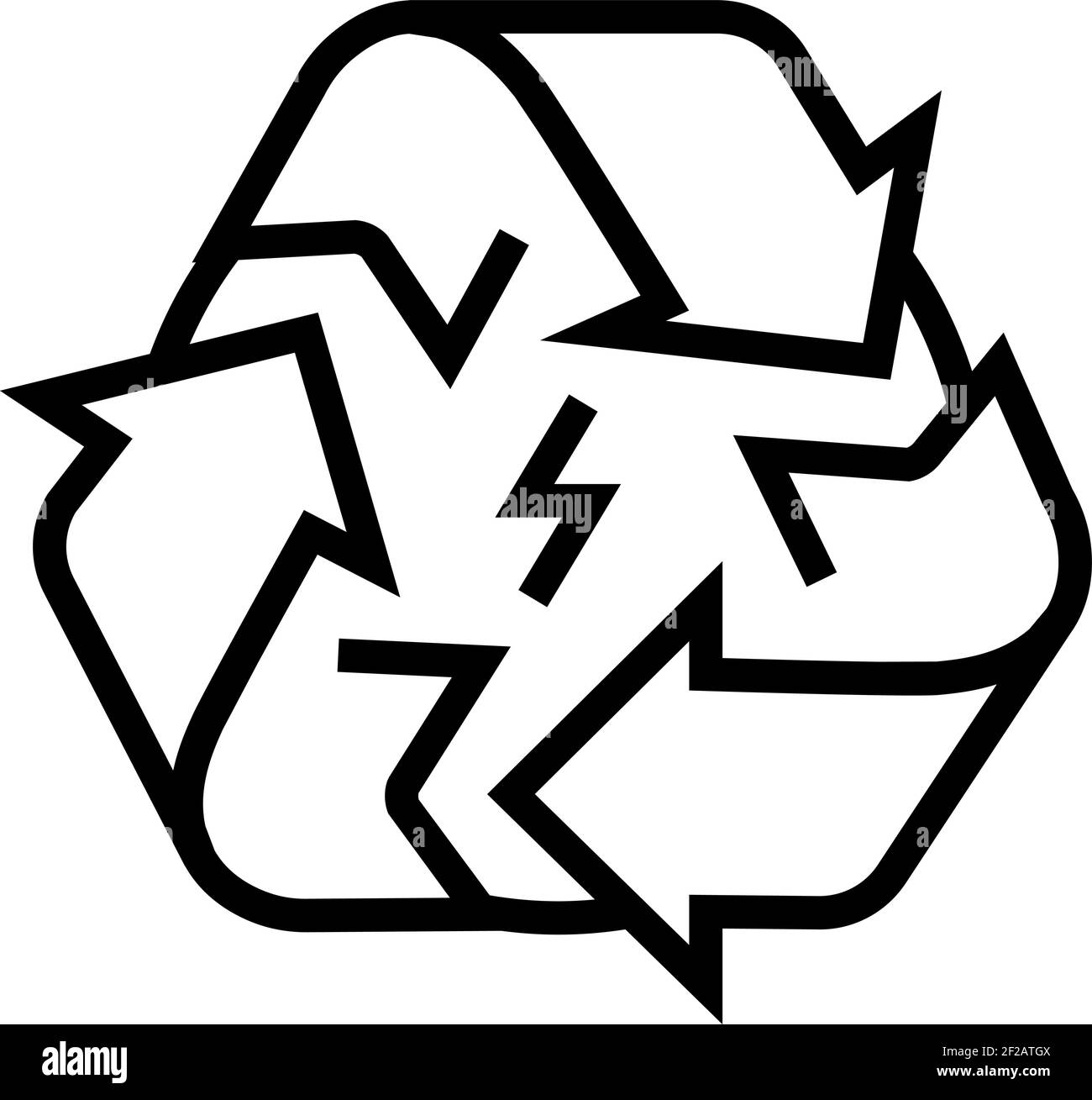 recycling energy saving logo line icon vector illustration Stock Vector ...