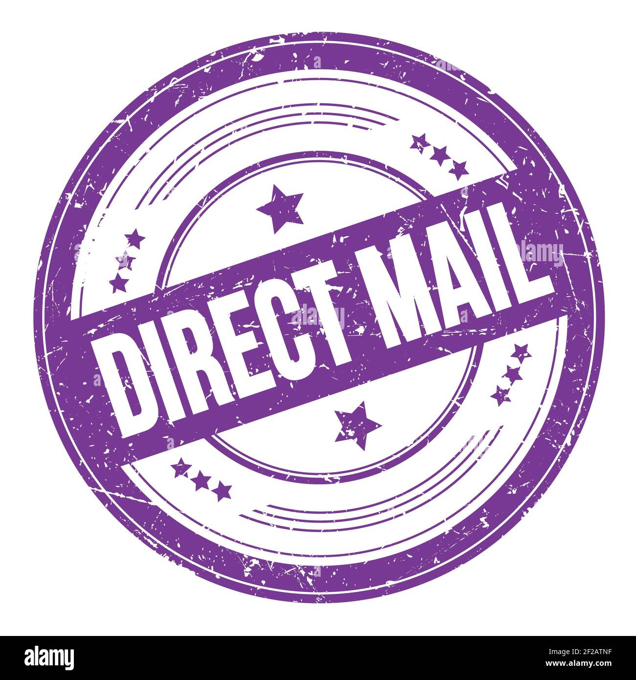 DIRECT MAIL text on violet indigo round grungy texture stamp Stock ...