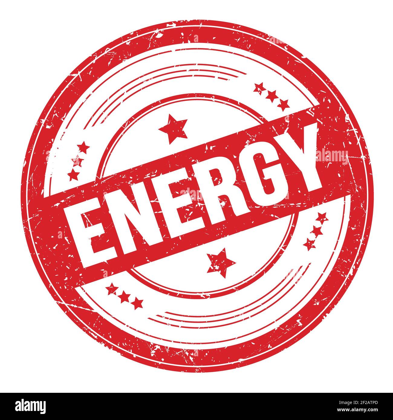 ENERGY text on red round grungy texture stamp Stock Photo - Alamy