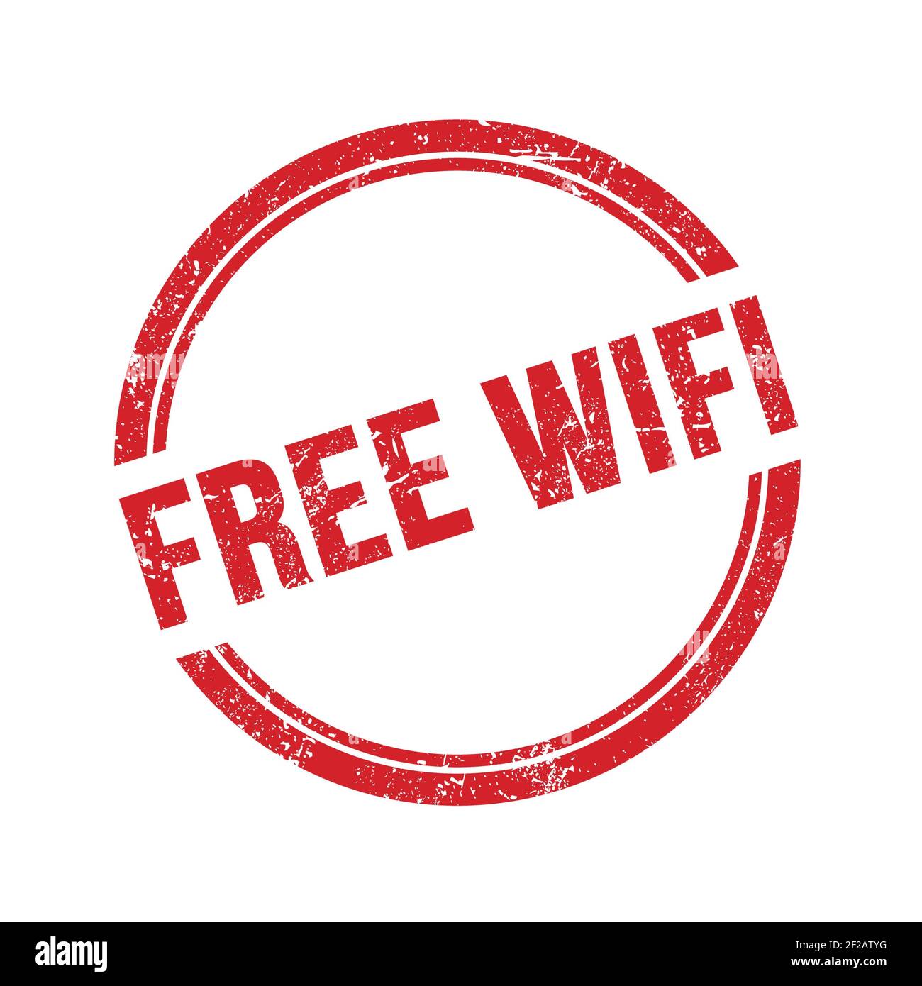 FREE WIFI text written on red grungy vintage round stamp Stock Photo ...