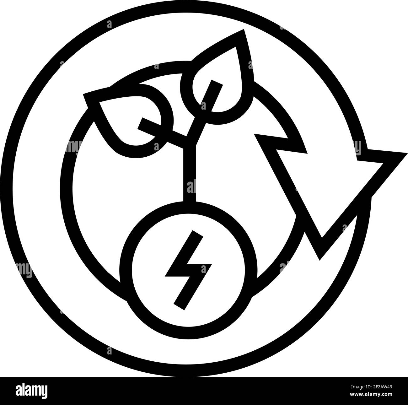 plant recovery energy saving line icon vector illustration Stock Vector ...