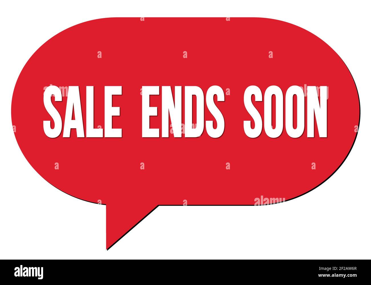 SALE ENDS SOON text written in a red speech bubble stamp Stock Photo ...
