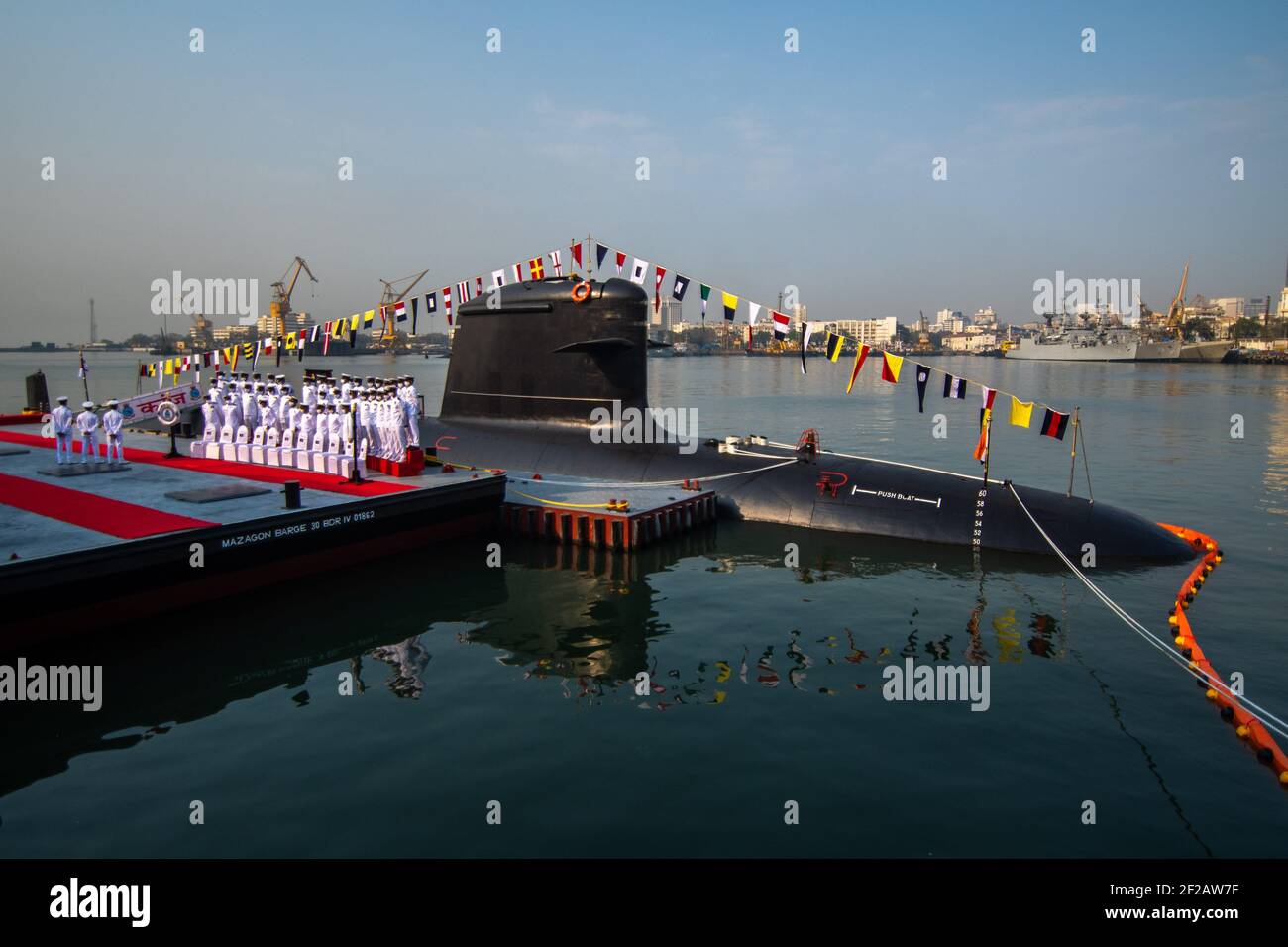 MUMBAI, INDIA - MARCH 10: Commissioning ceremony of INS Karanj to ...