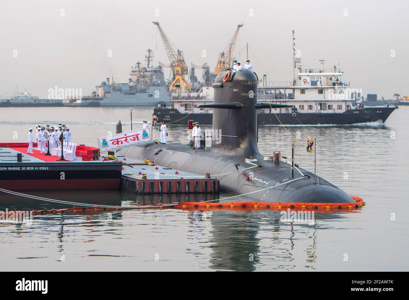MUMBAI, INDIA - MARCH 10: Commissioning ceremony of INS Karanj to ...