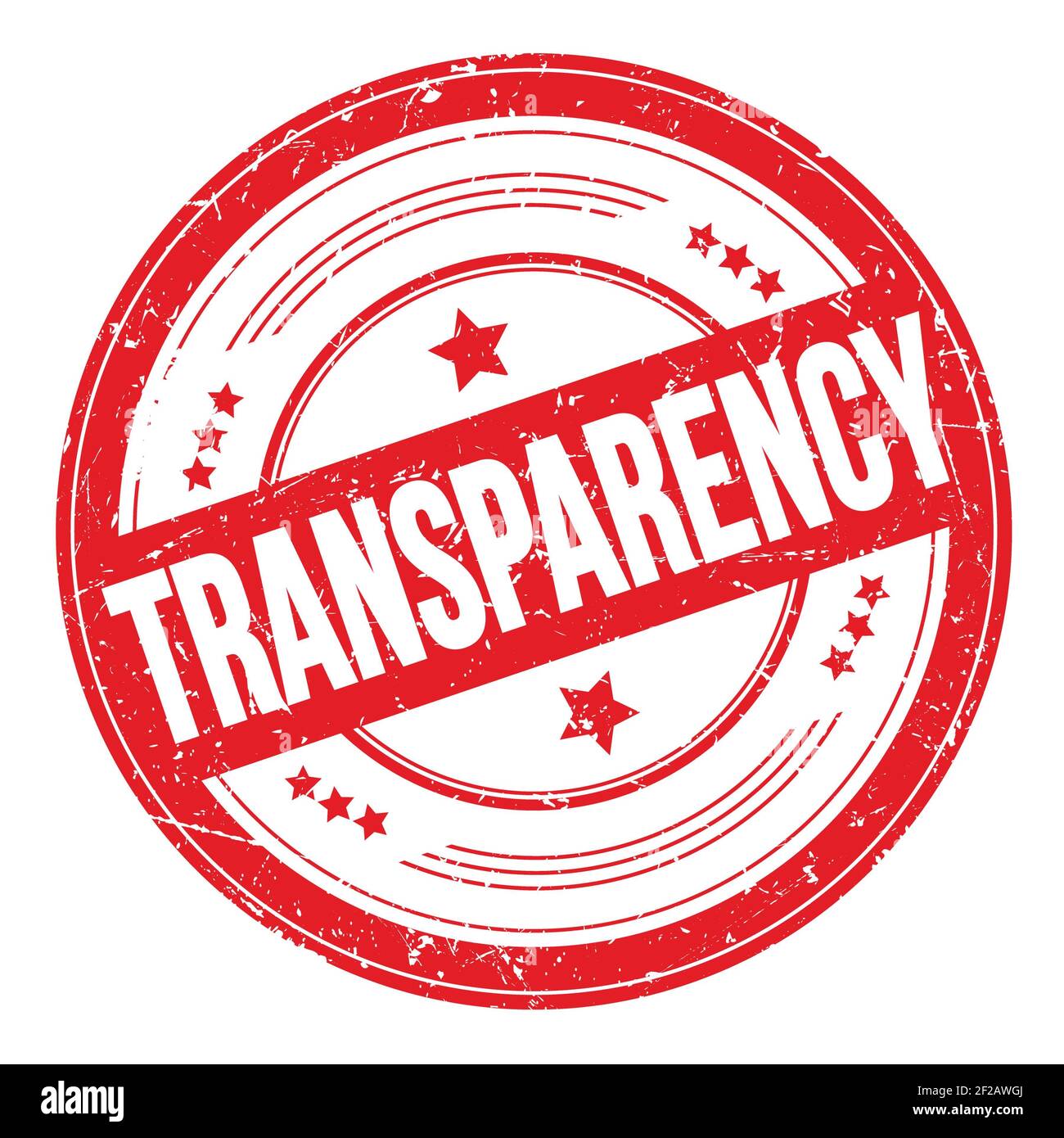 TRANSPARENCY text on red round grungy texture stamp Stock Photo - Alamy