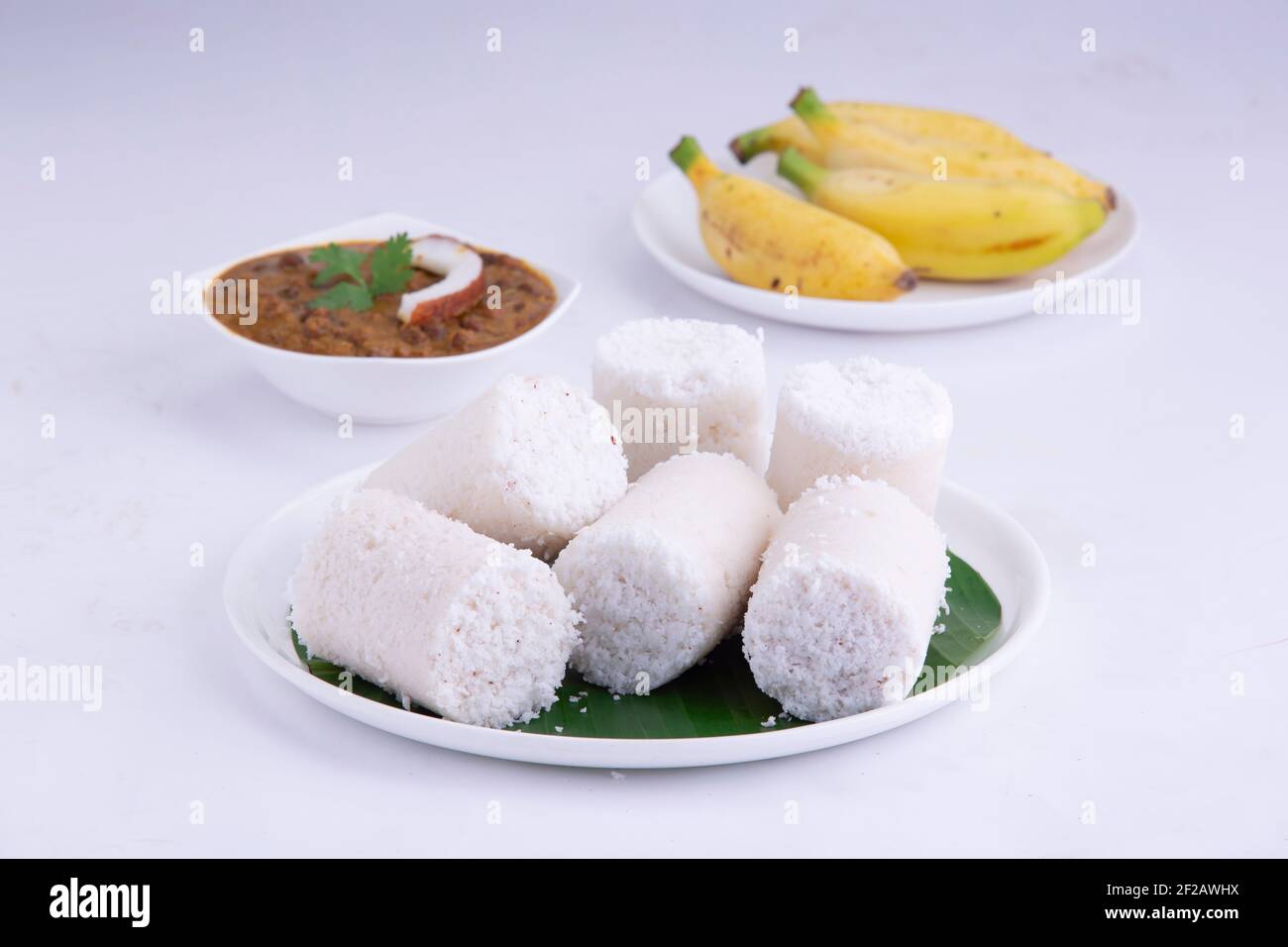 Puttu,steam cake ,white raw rice puttu , pacharisi maavu puttu with ...