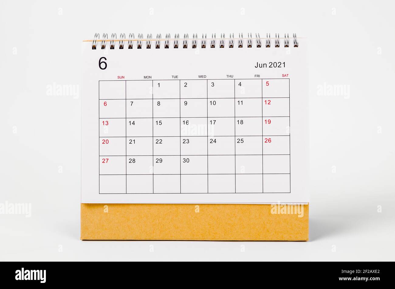 Jun Calendar 2021 on white background Stock Photo - Alamy