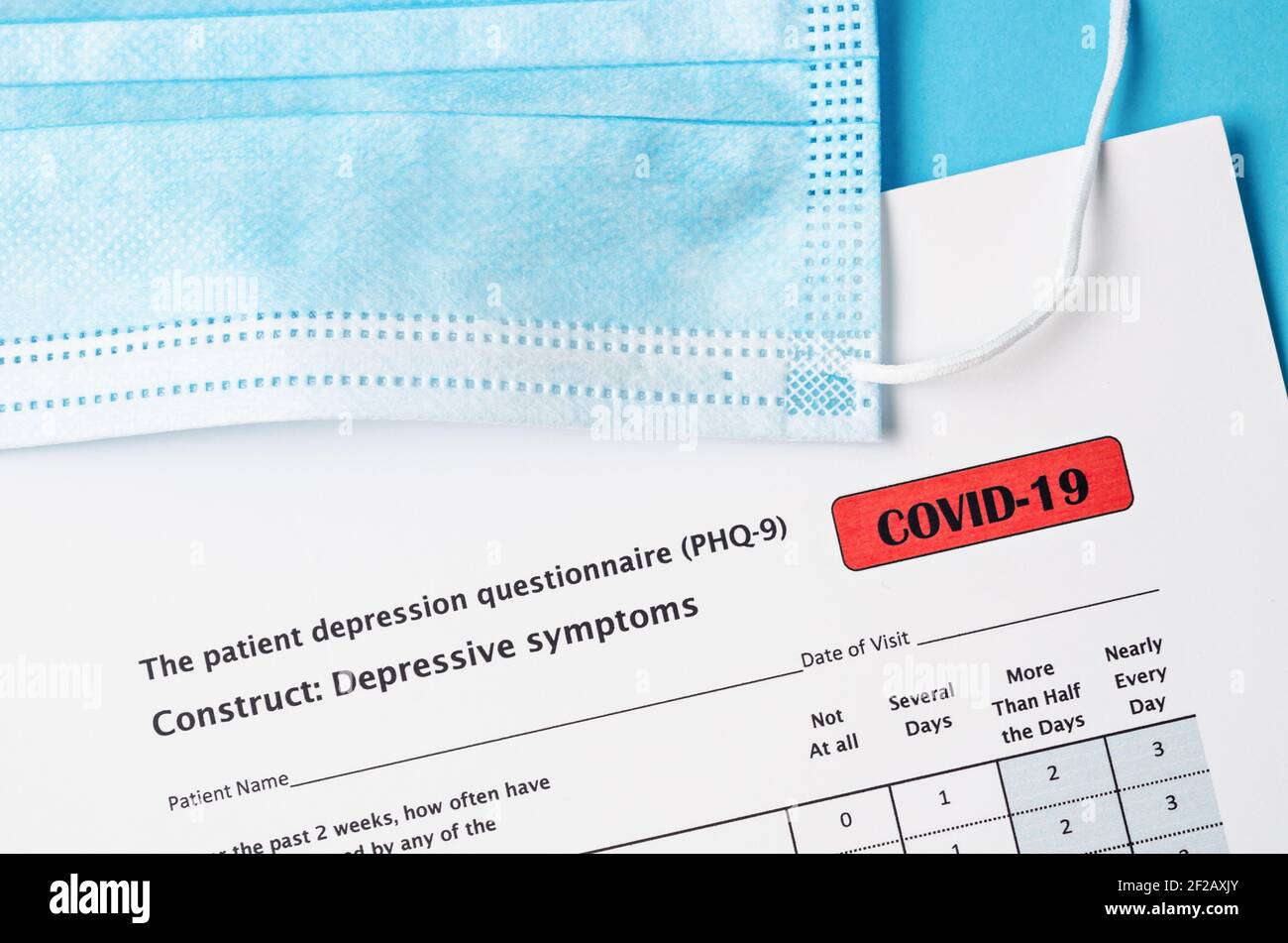 The patient depression questionnaire (PHQ-9) form for COVID-19 and ...