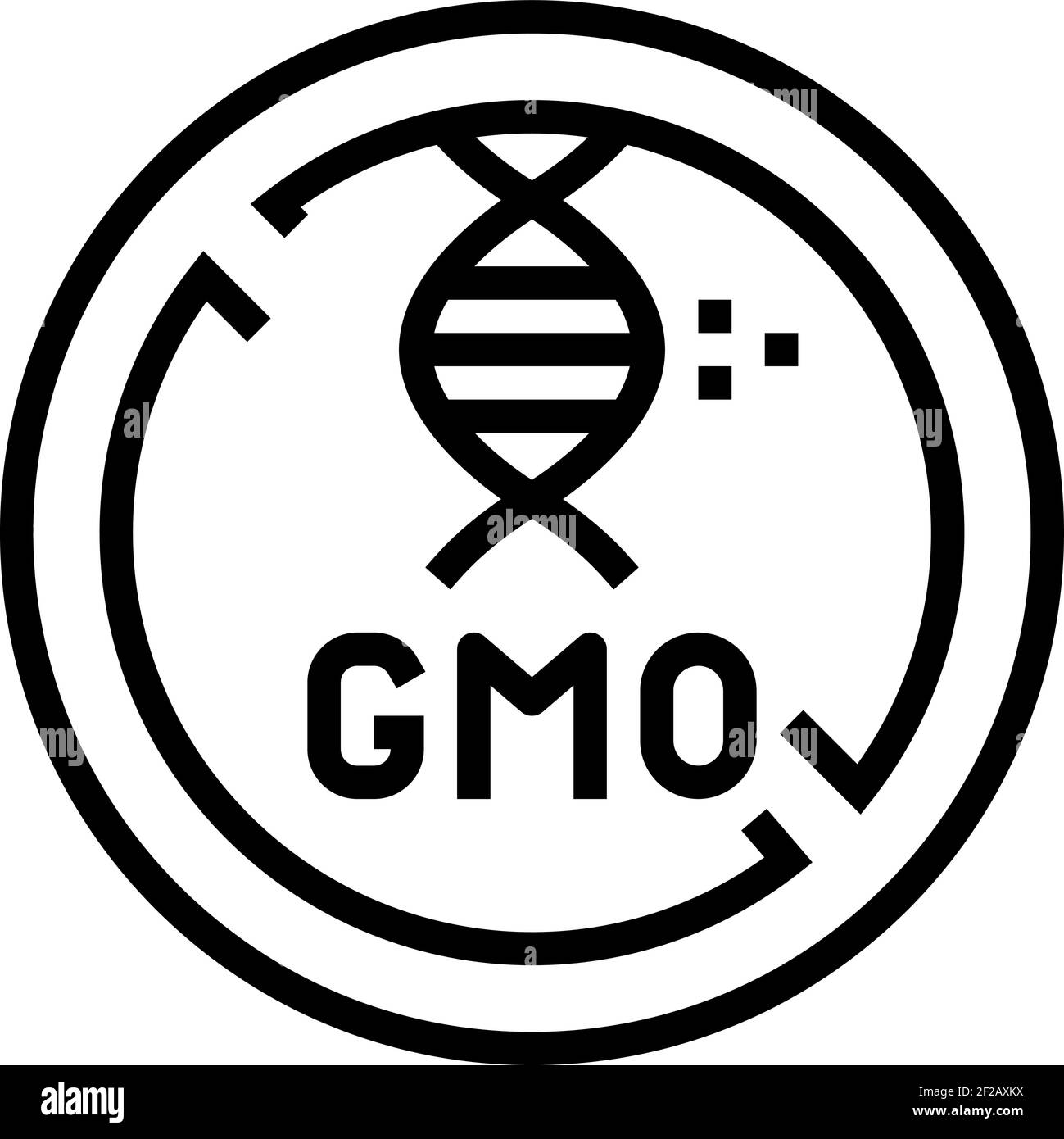 gmo genetic product free line icon vector illustration Stock Vector ...