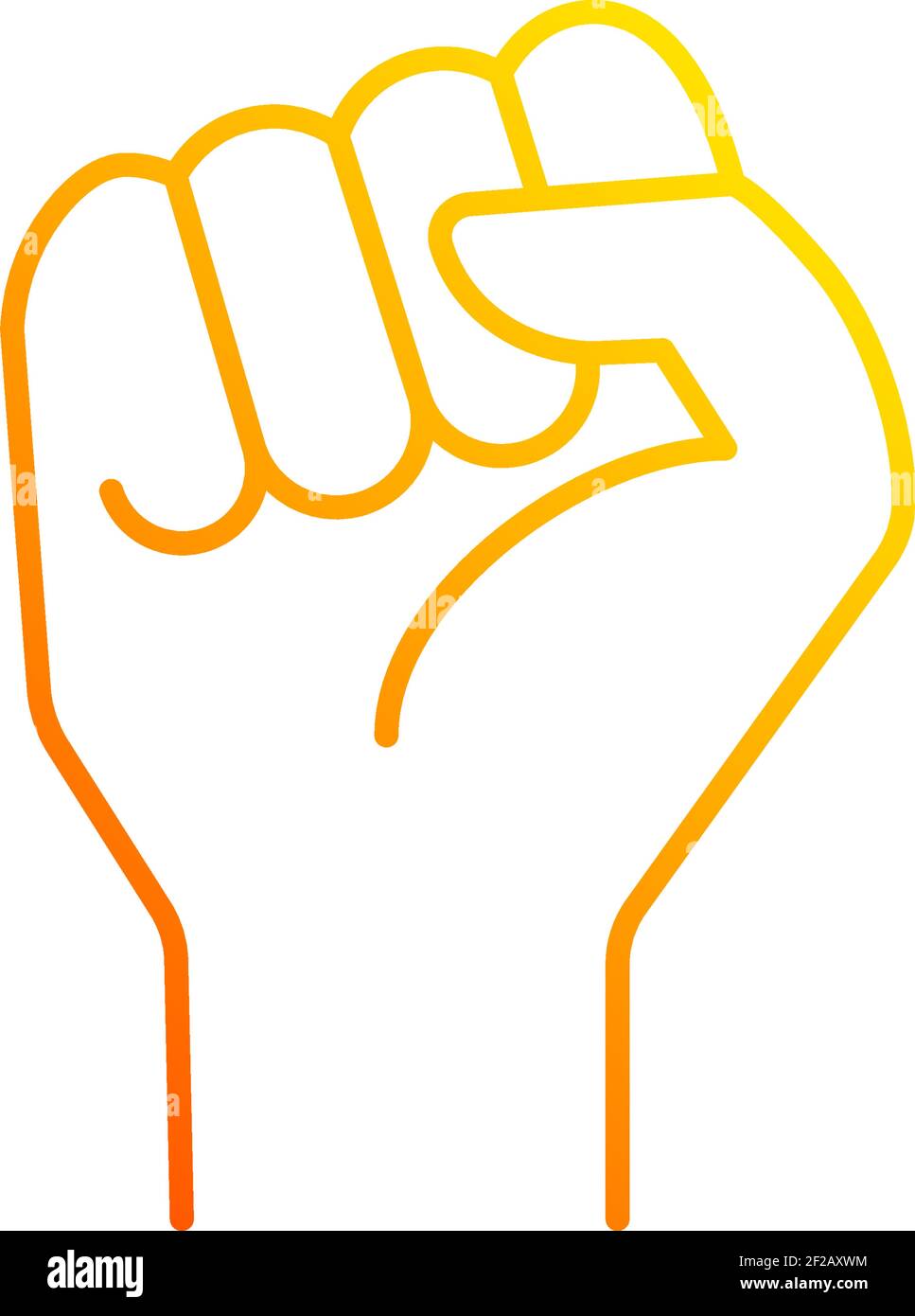 Clenched fist gradient linear vector icon Stock Vector Image & Art - Alamy