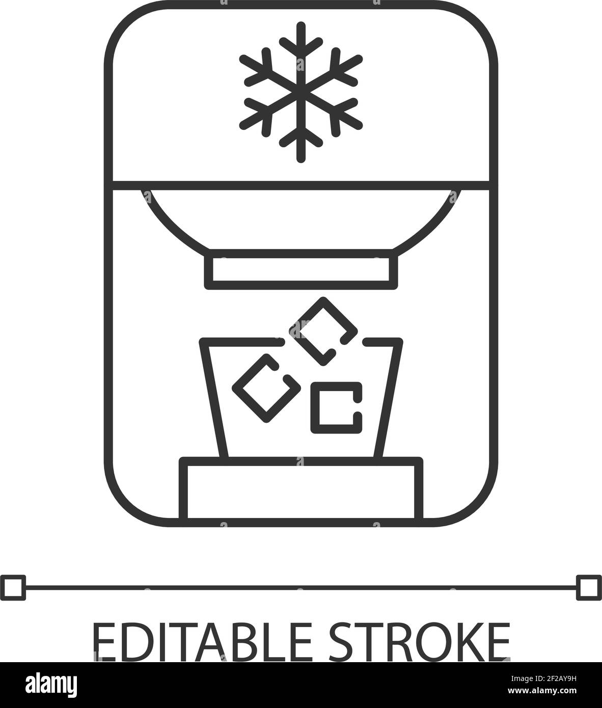 Ice maker linear icon Stock Vector Image & Art - Alamy