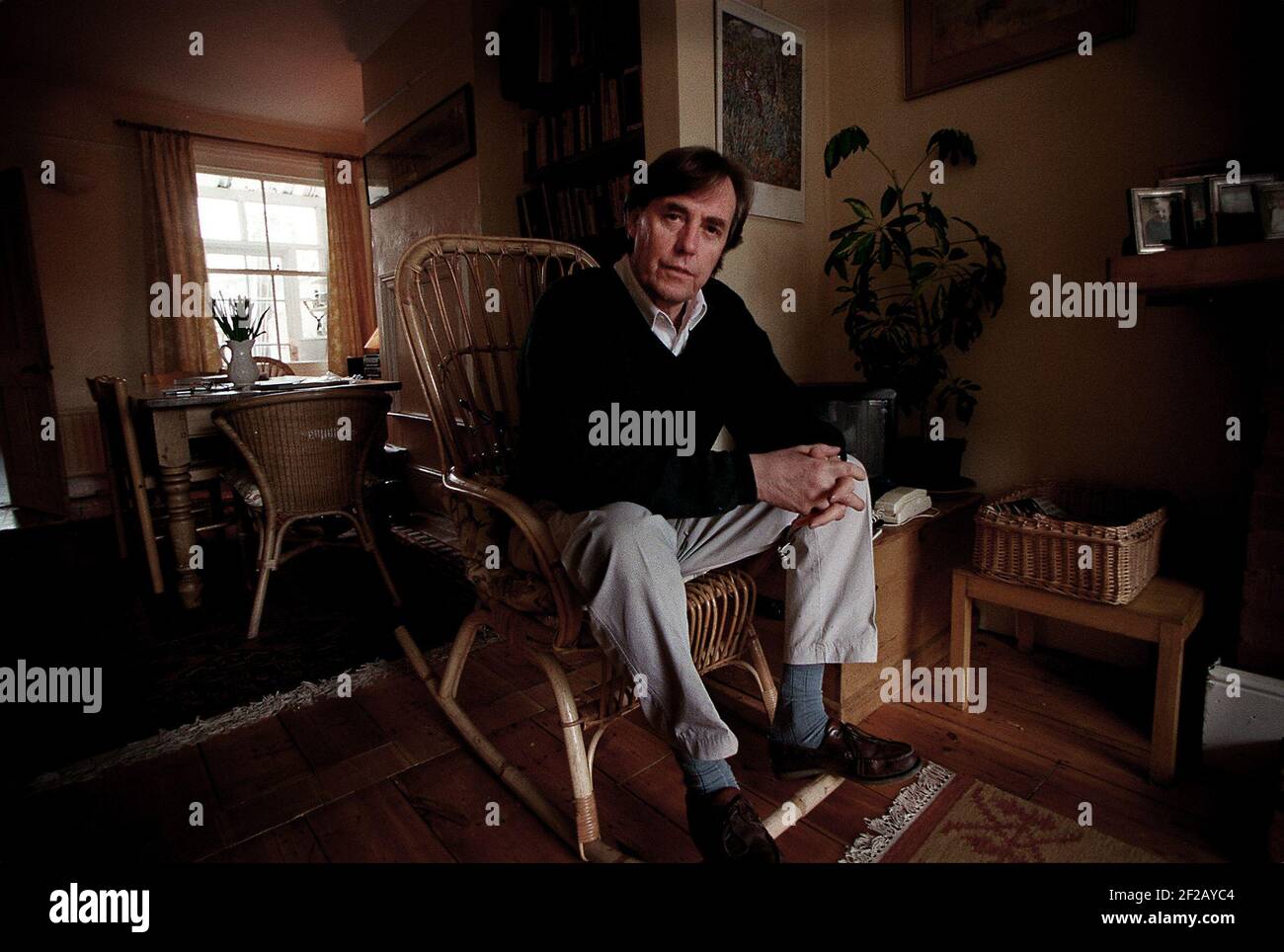Simon Dee, ex-DJ and tv presenter at home in Winchester Stock Photo - Alamy