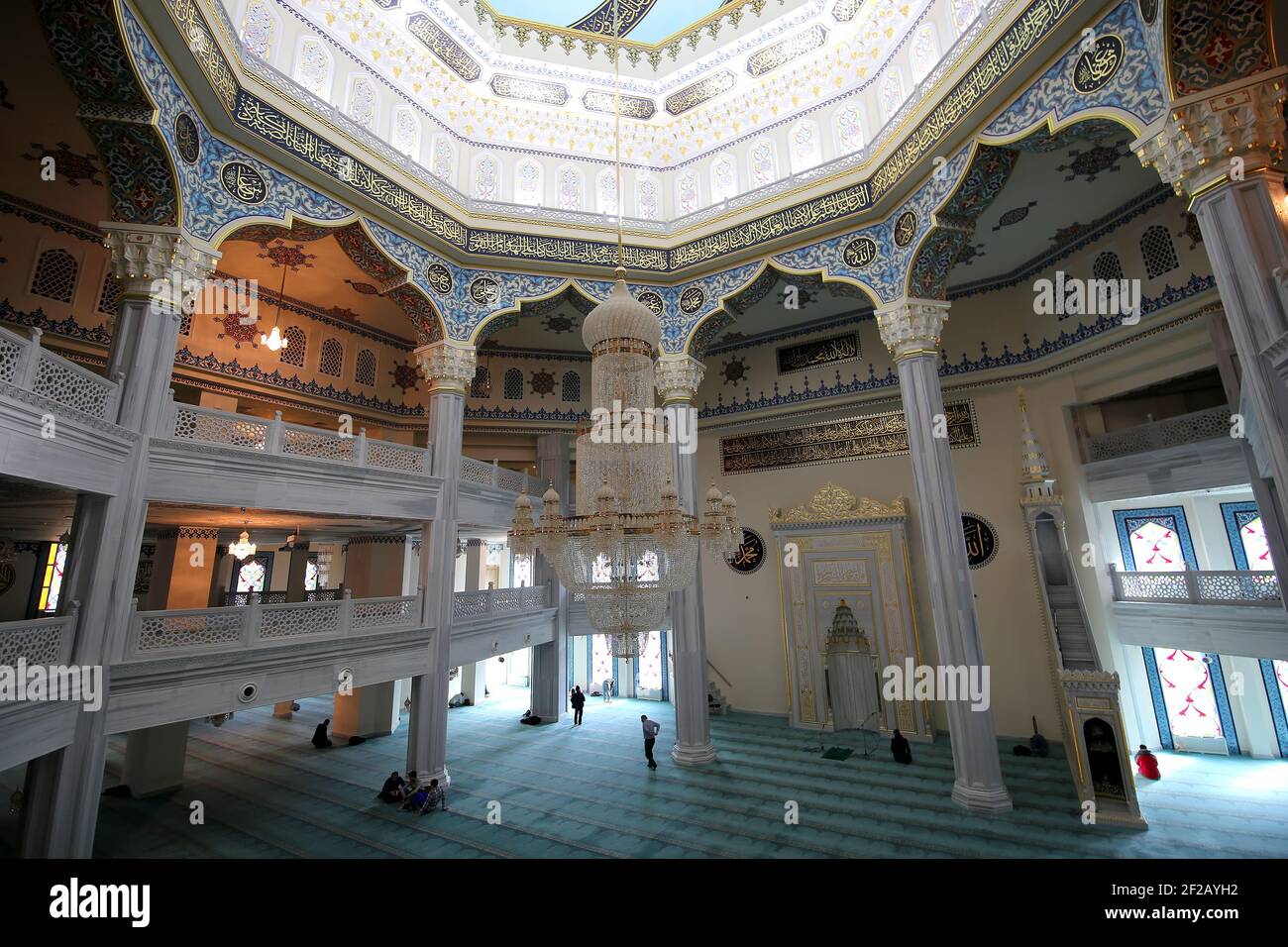 Moscow Cathedral Mosque (interior), Russia -- the main mosque in Moscow ...