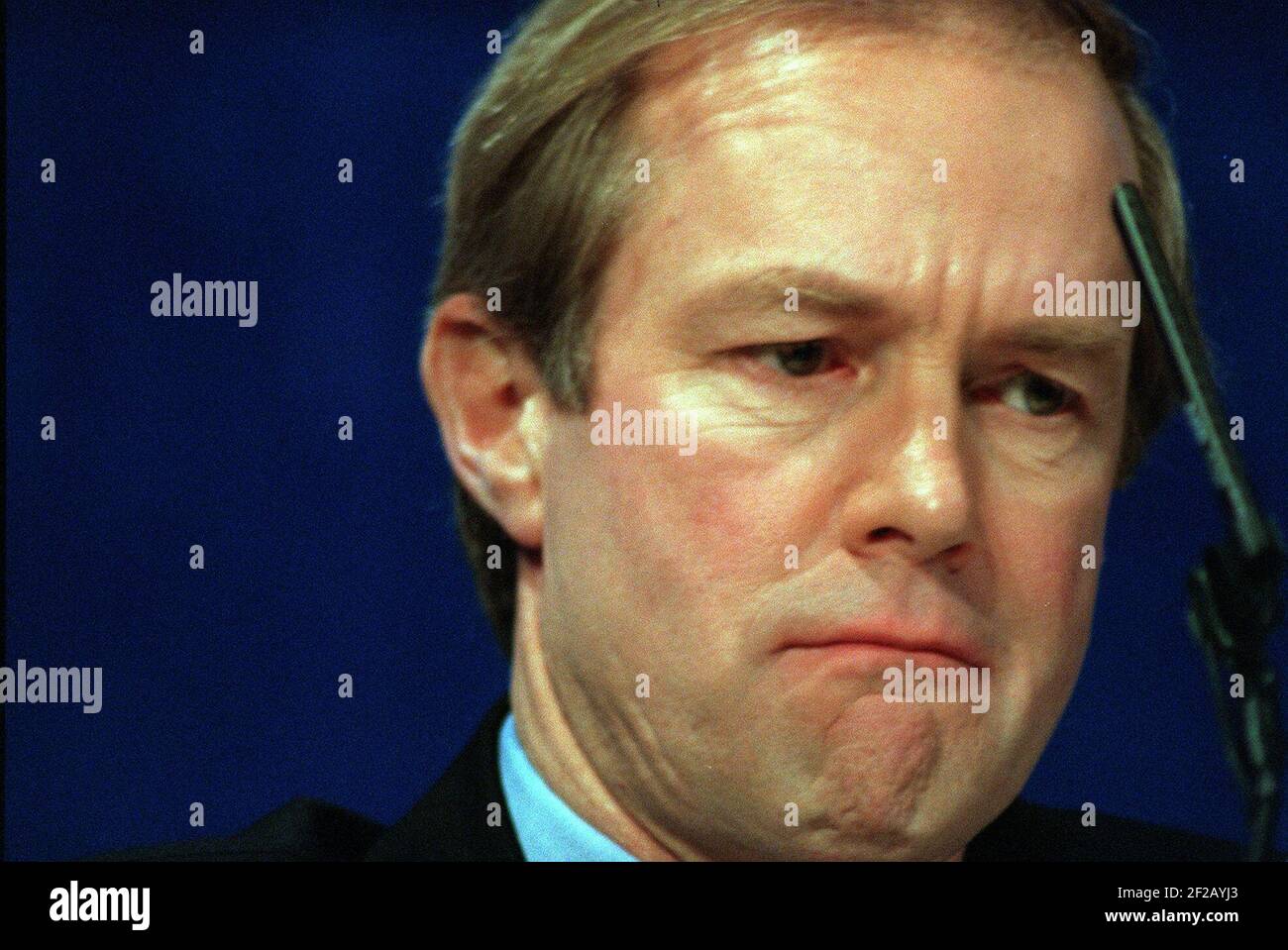 Peter Lilley MP during his speech to the 1995 Tory Party Conference ...
