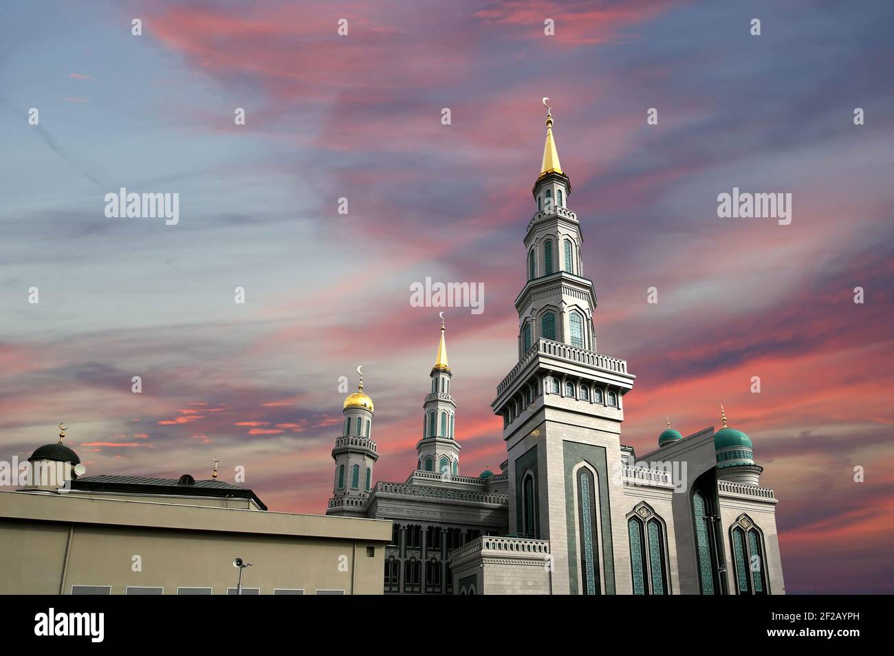 Moscow Cathedral Mosque, Russia -- the main mosque in Moscow, new ...