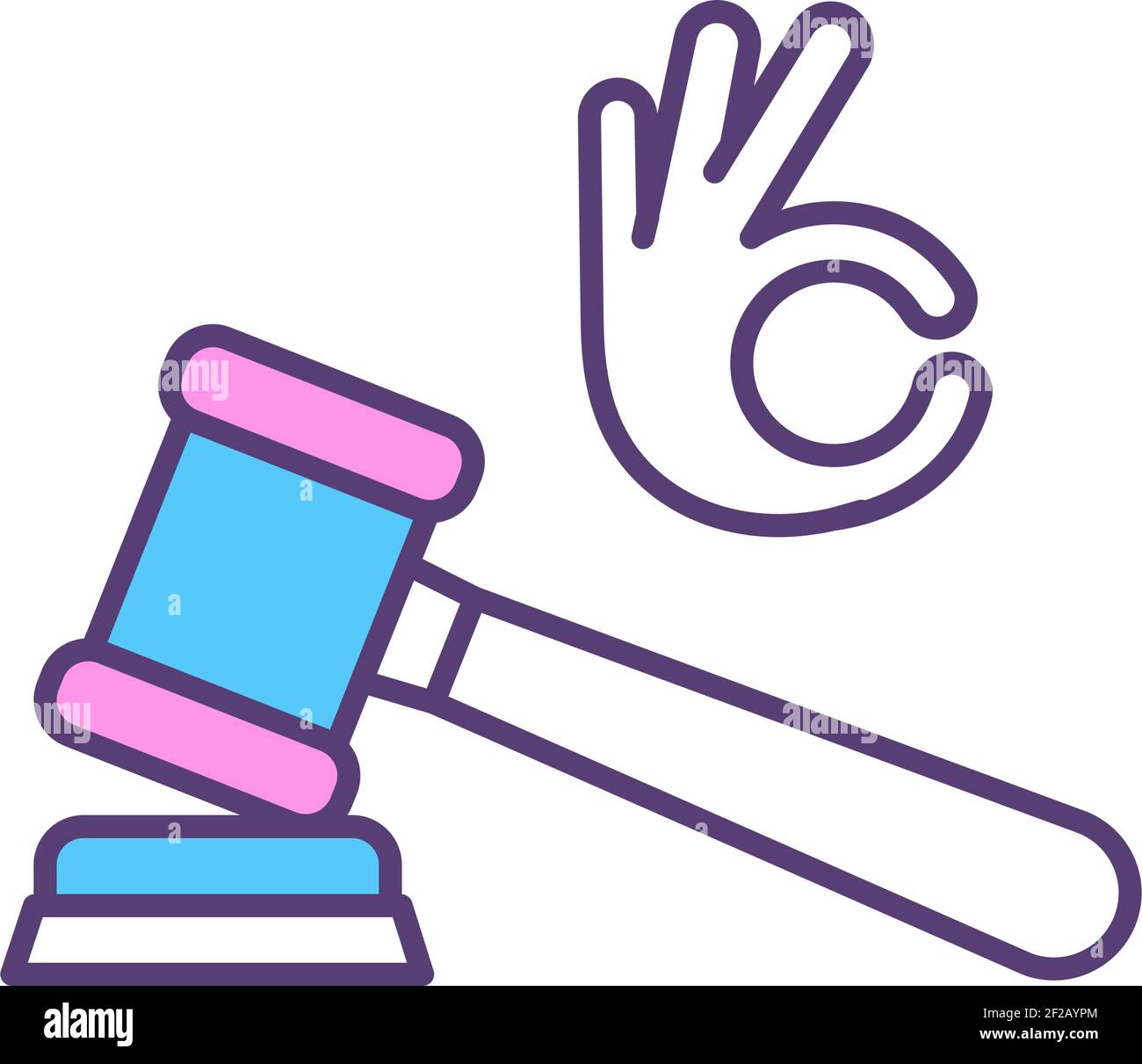 Legalization RGB color icon Stock Vector Image & Art - Alamy